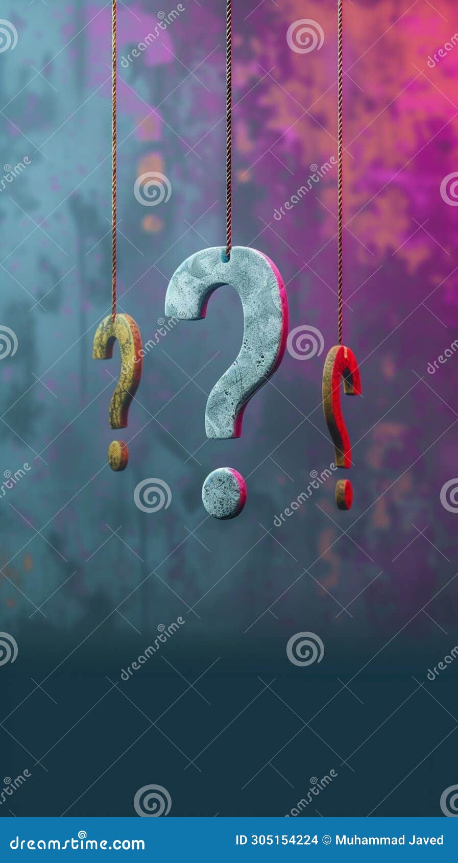 Question Marks Hanging on Gradient Background Seeking Answers Concept ...