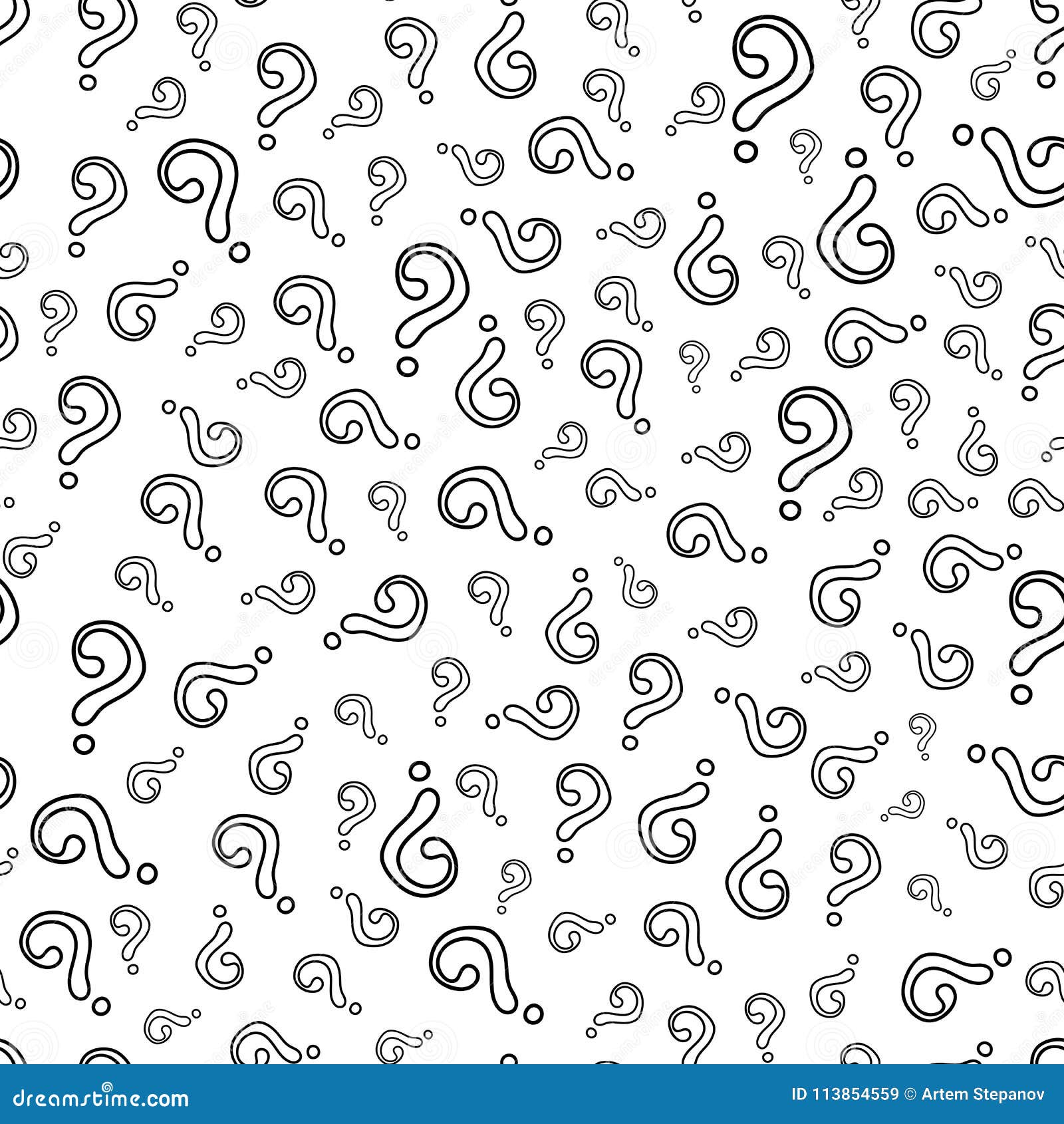 Question Marks or Interrogation Pattern Stock Vector - Illustration of ...