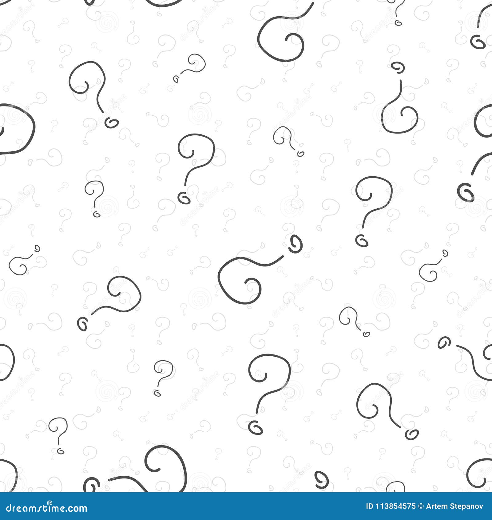 Question Marks or Interrogation Pattern Stock Vector - Illustration of ...