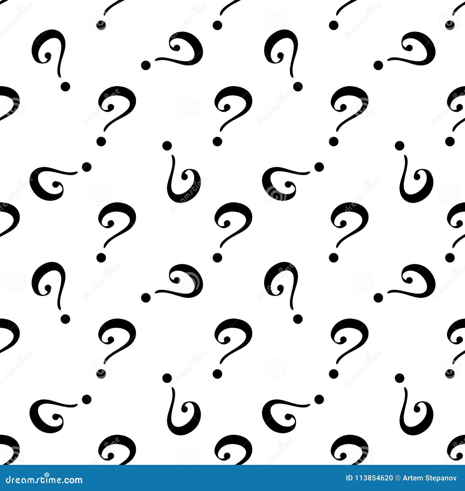 Question Marks or Interrogation Pattern Stock Vector - Illustration of ...