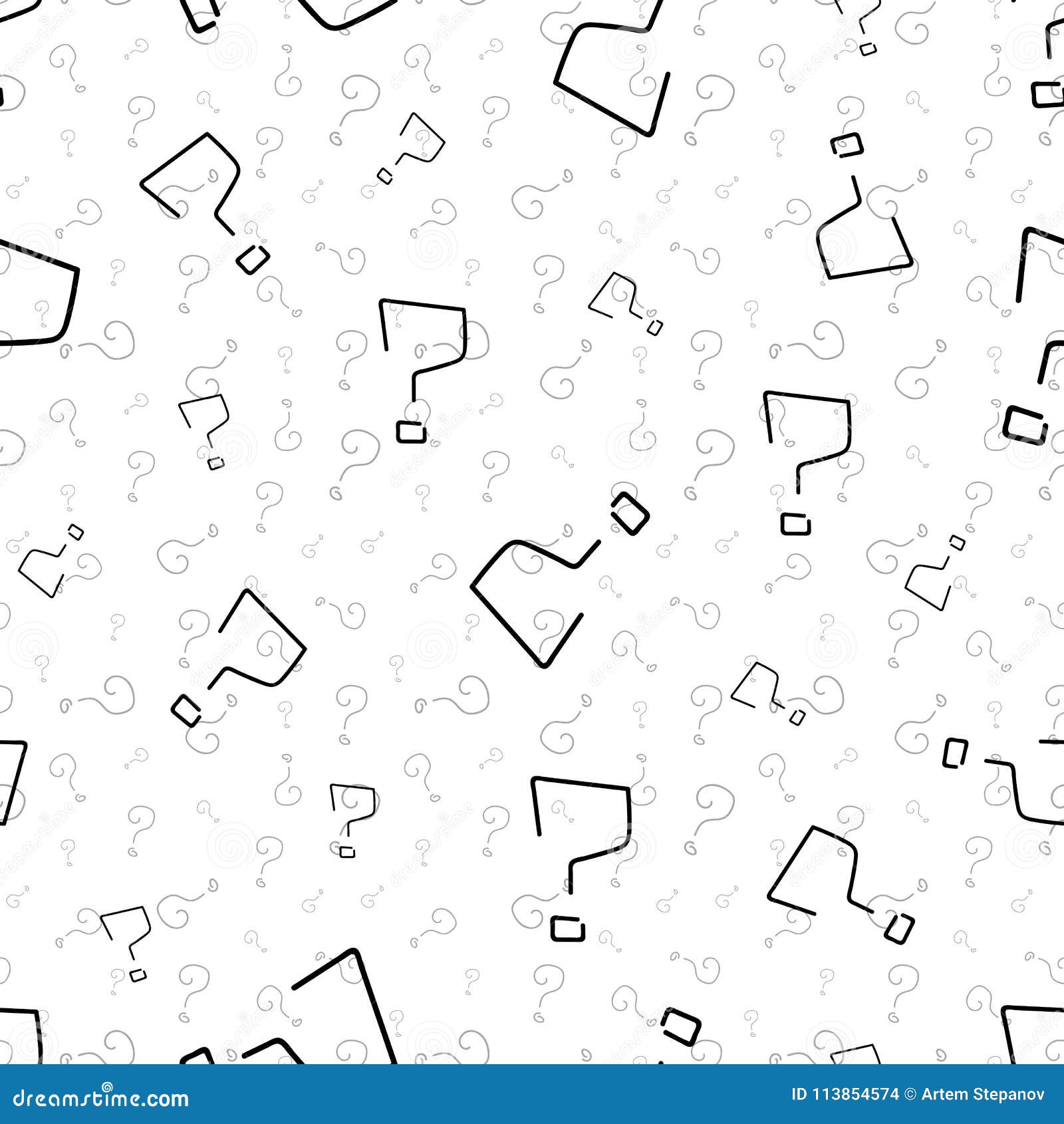 Question Marks or Interrogation Pattern Stock Vector - Illustration of ...