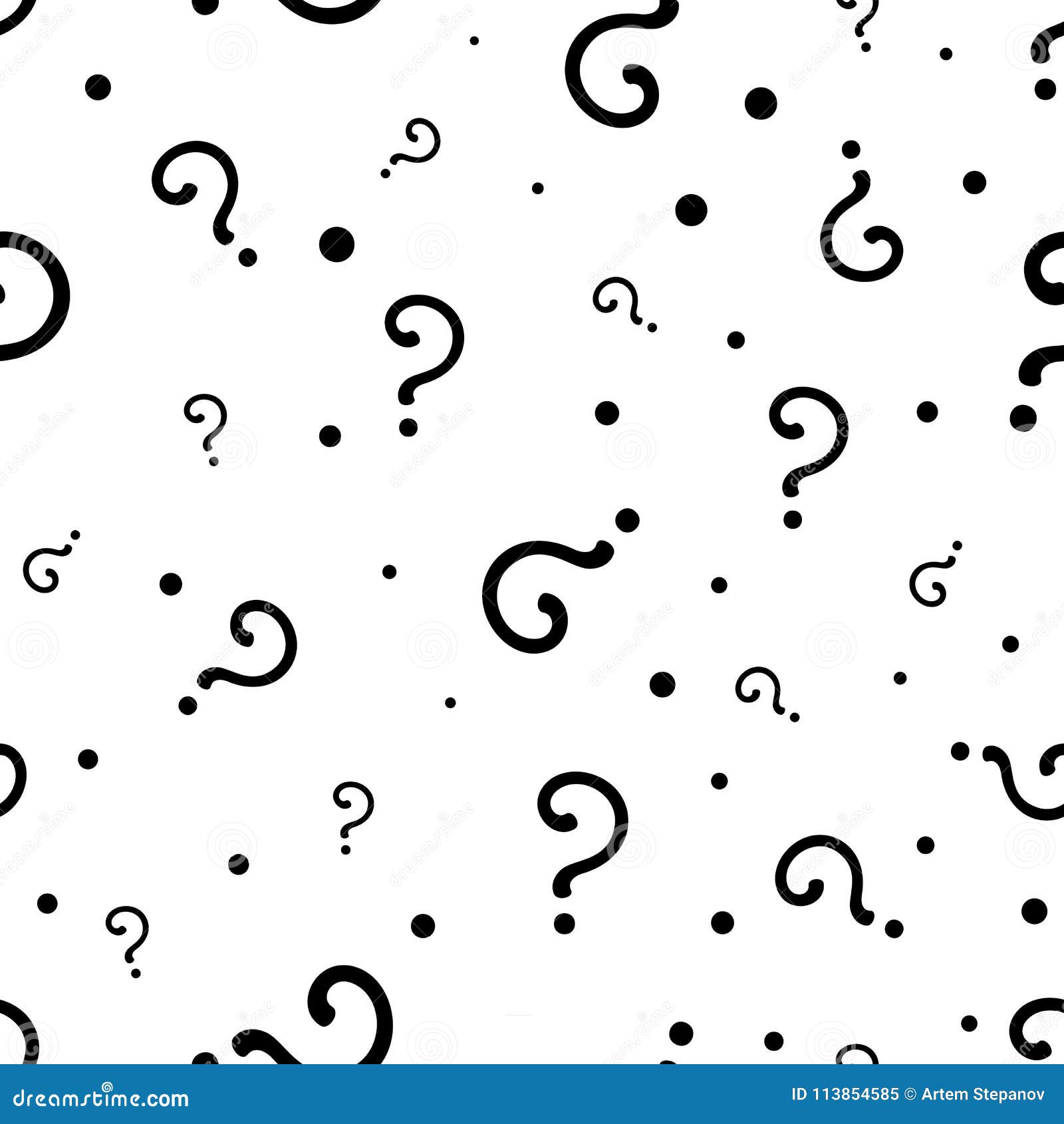 Question Marks or Interrogation Pattern Stock Vector - Illustration of ...