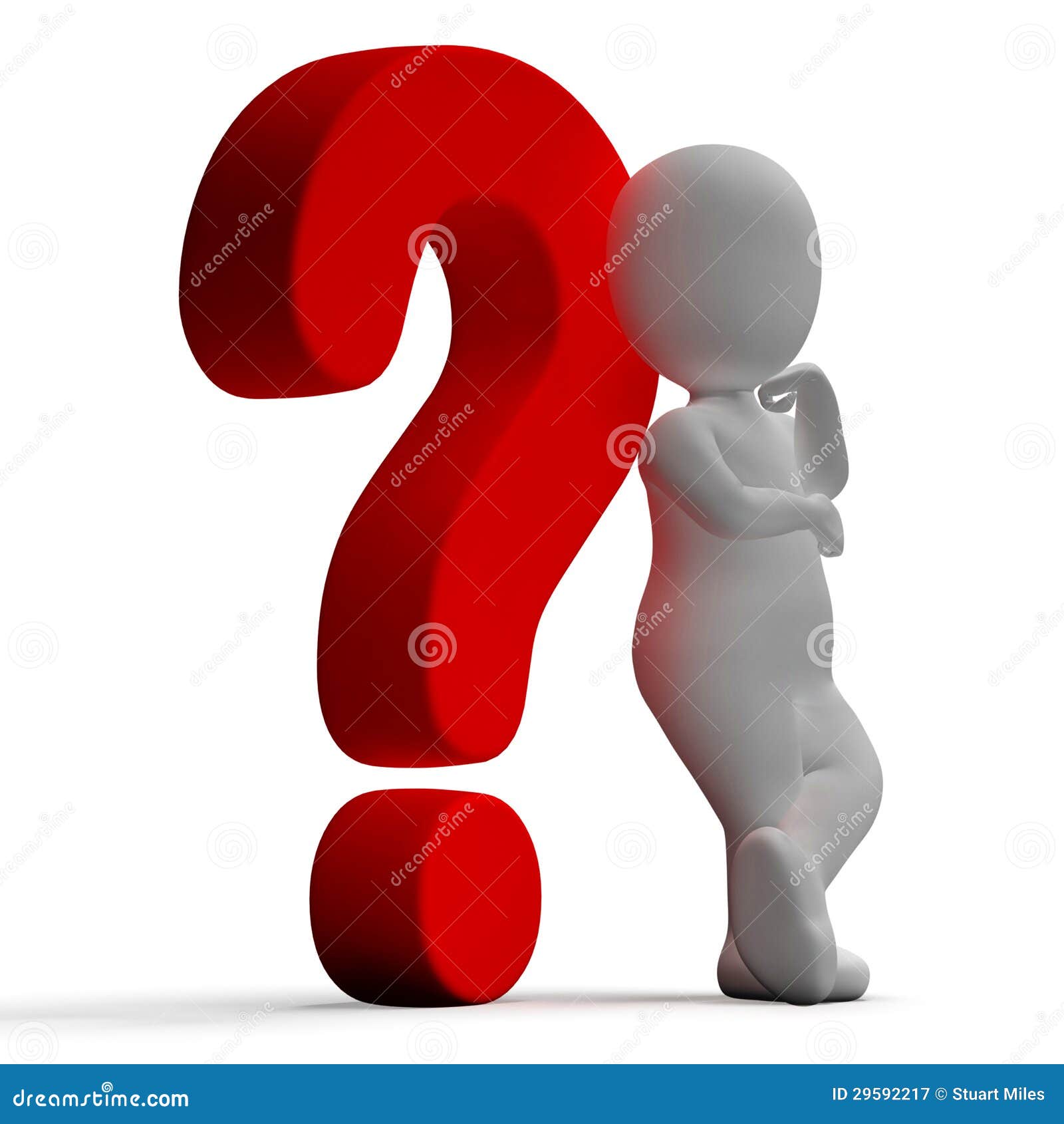 Question Marks and Man Showing Confusion or Unsure Stock Illustration ...