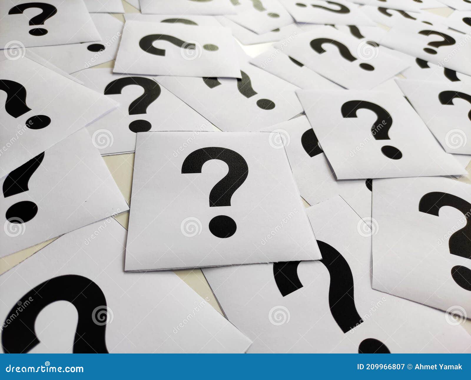 Question Marks with Note Papers on White Background Stock Image - Image ...