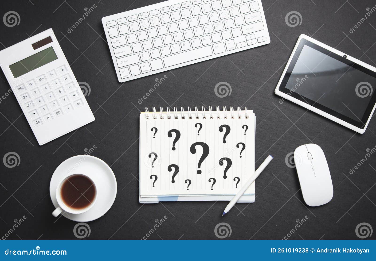 Question Marks on Notepad. Business Concept Stock Photo - Image of ...