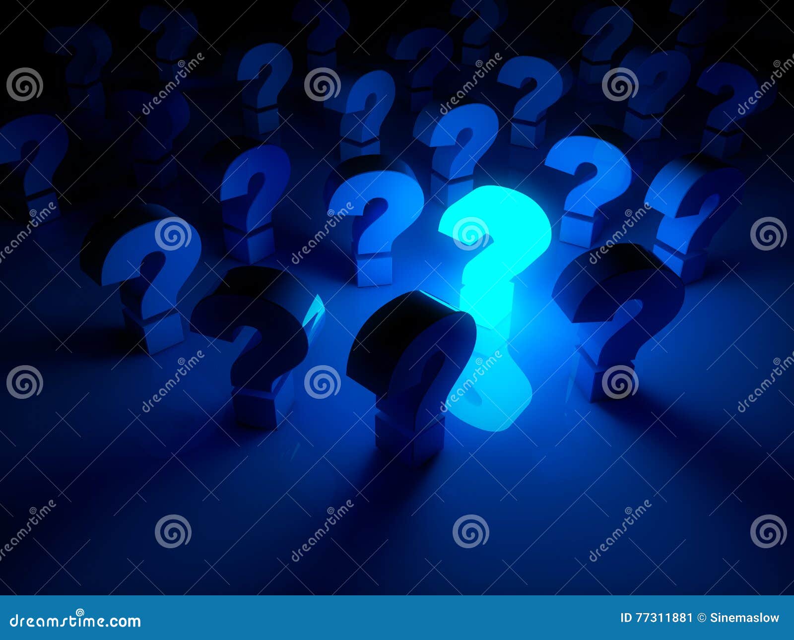 Question marks one glow stock illustration. Illustration of object ...