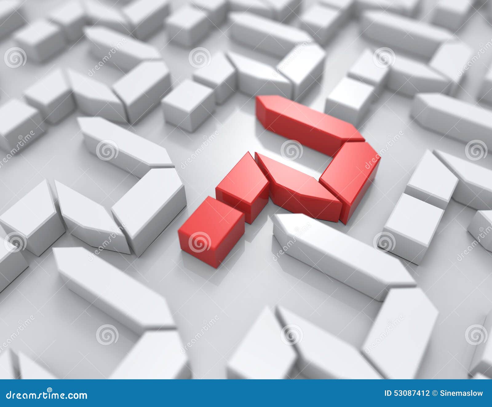 Question marks one red stock illustration. Illustration of idea - 53087412