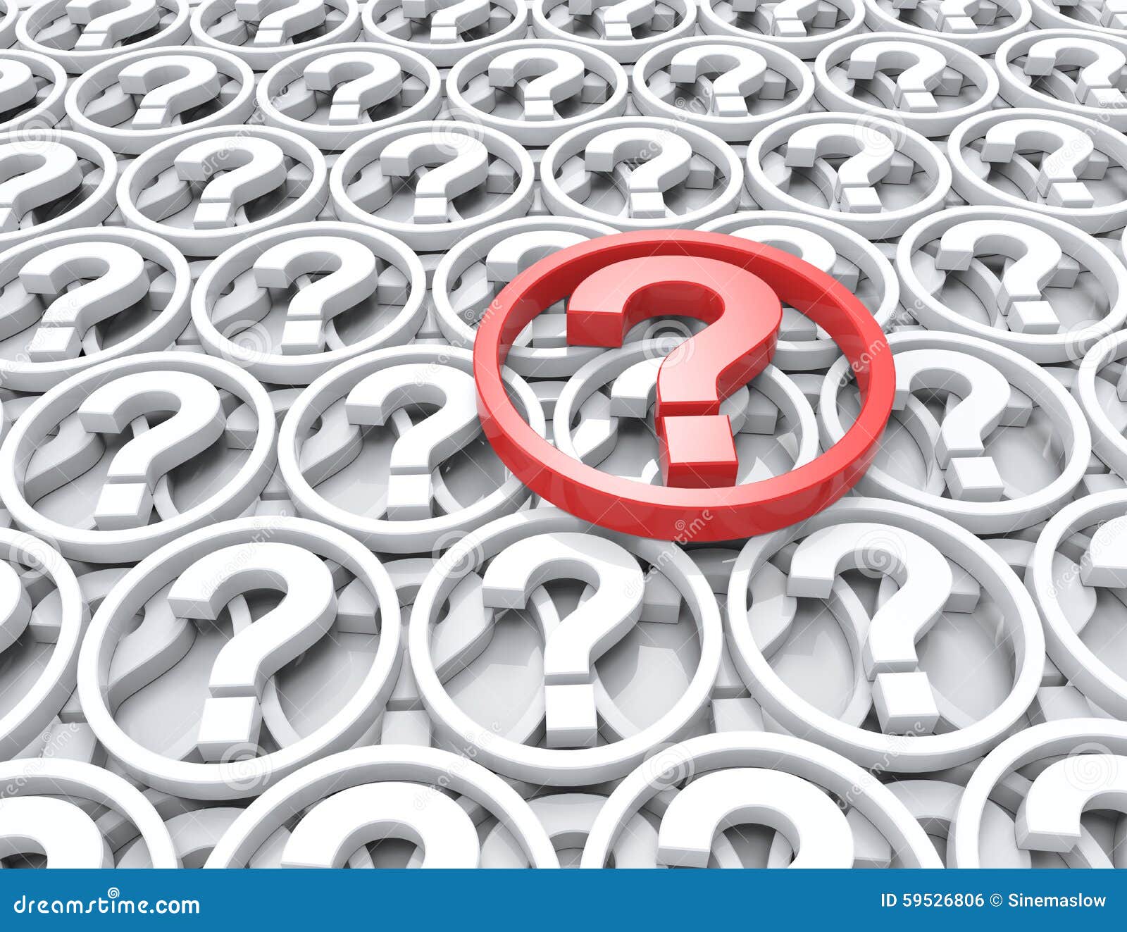 Question Marks one red stock illustration. Illustration of question ...