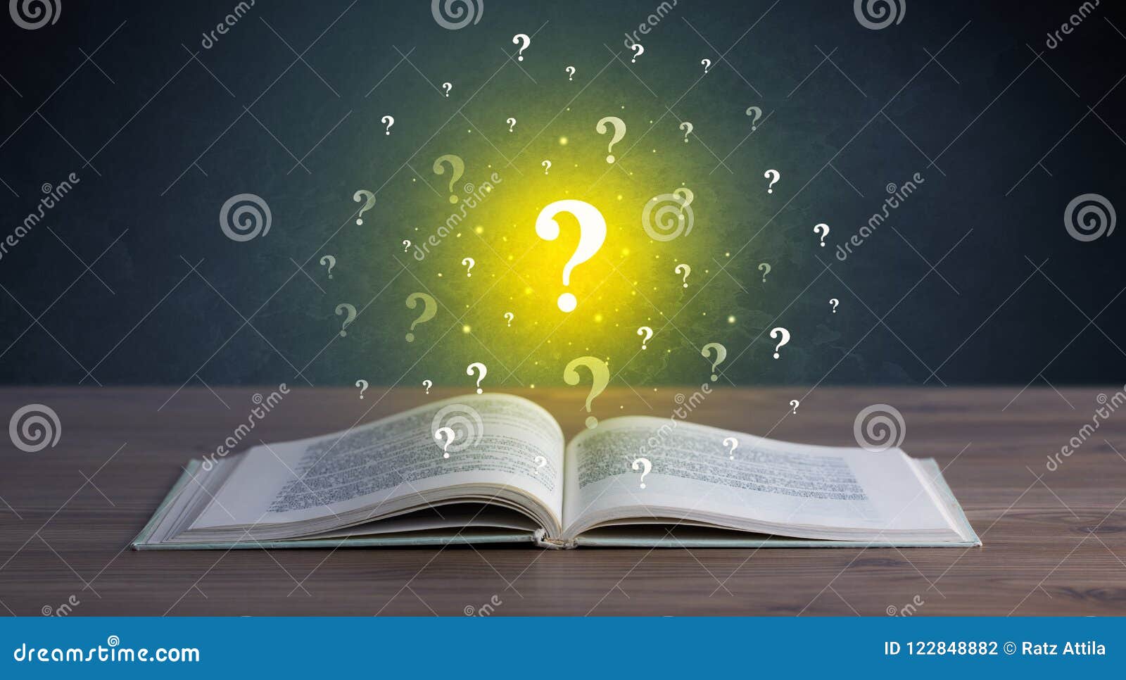 Question marks over book stock illustration. Illustration of ...