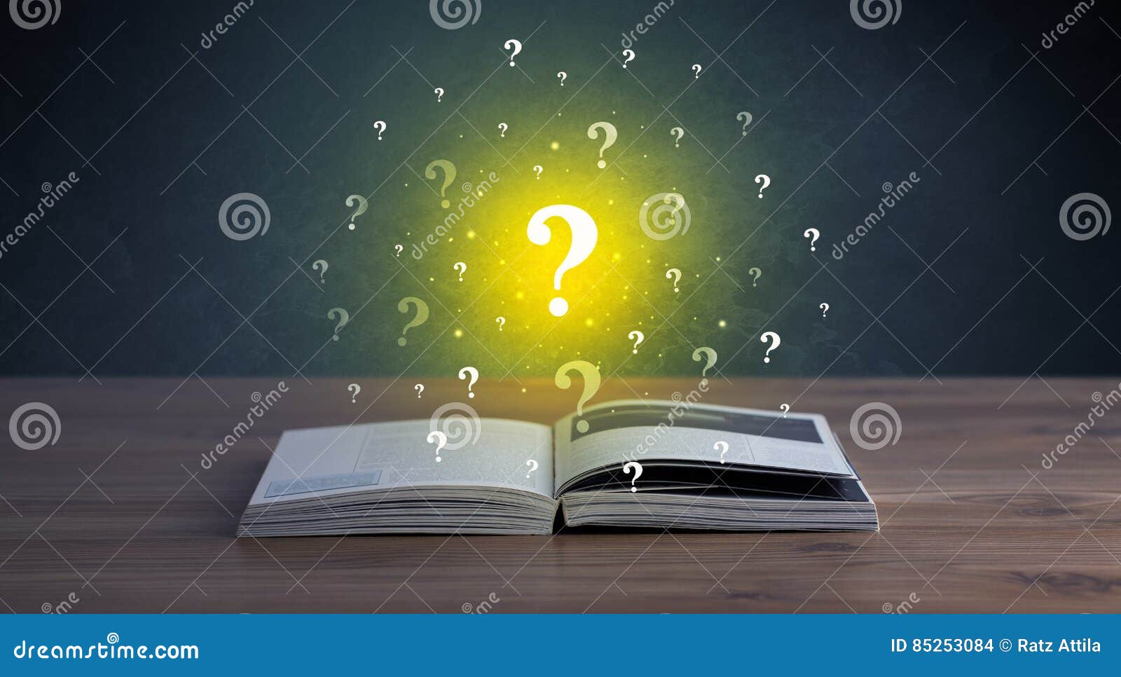Question marks over book stock illustration. Illustration of background ...