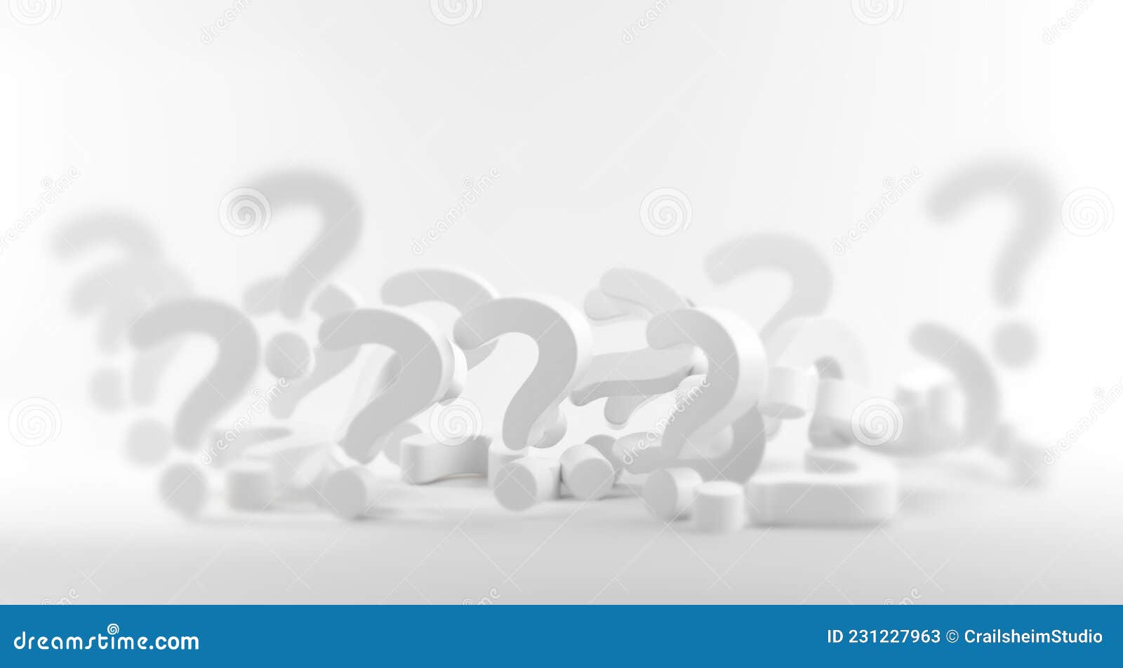 Question Marks Party Blurred Creative Abstract Background 3d ...