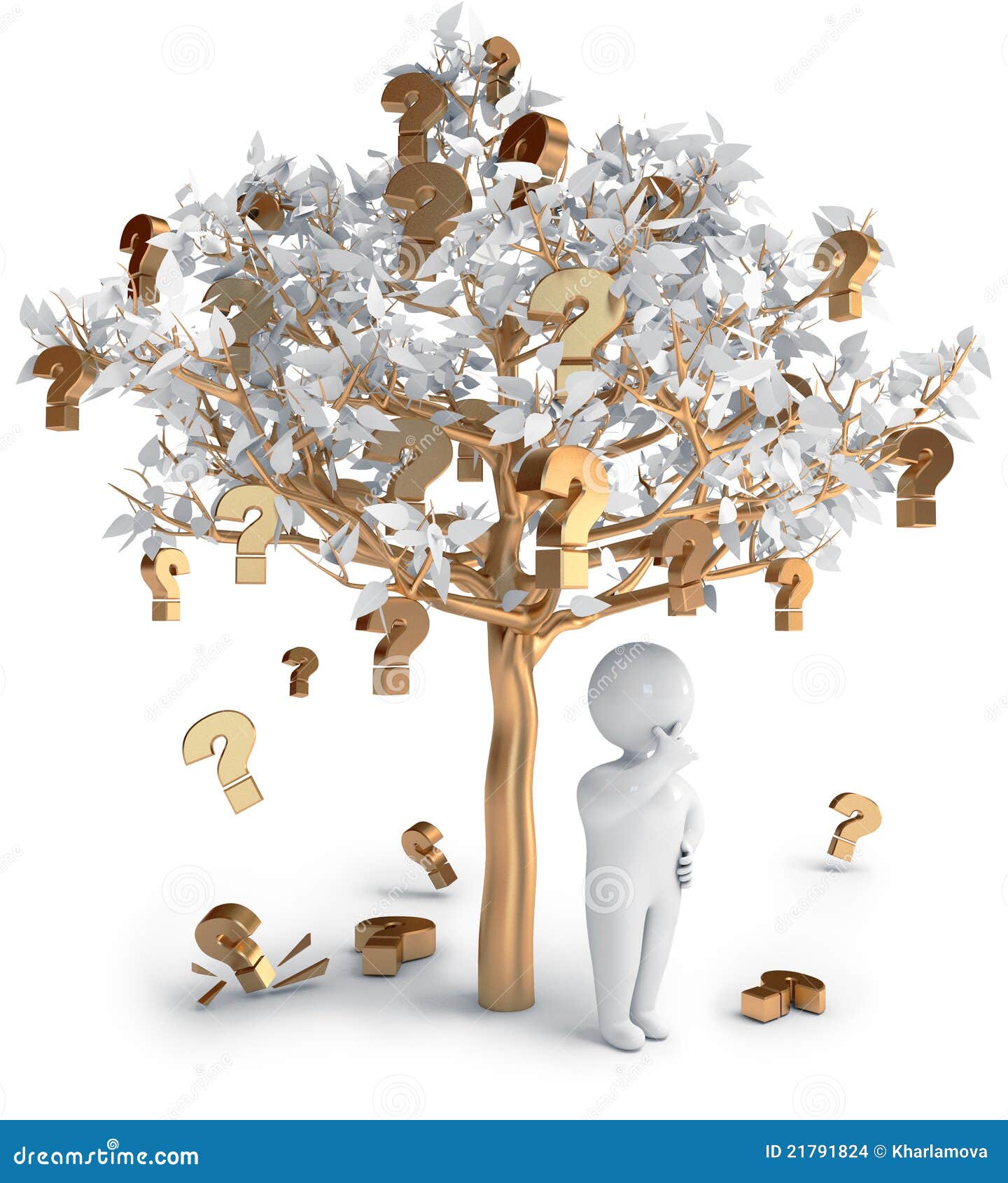 Question marks people tree stock illustration. Illustration of jobless ...