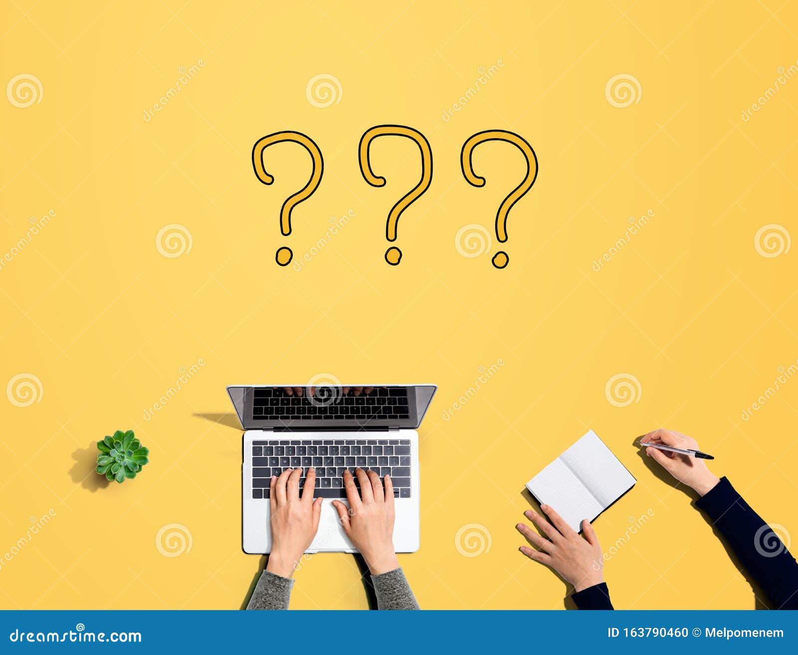 Question Marks with People Working Together Stock Photo - Image of mark ...