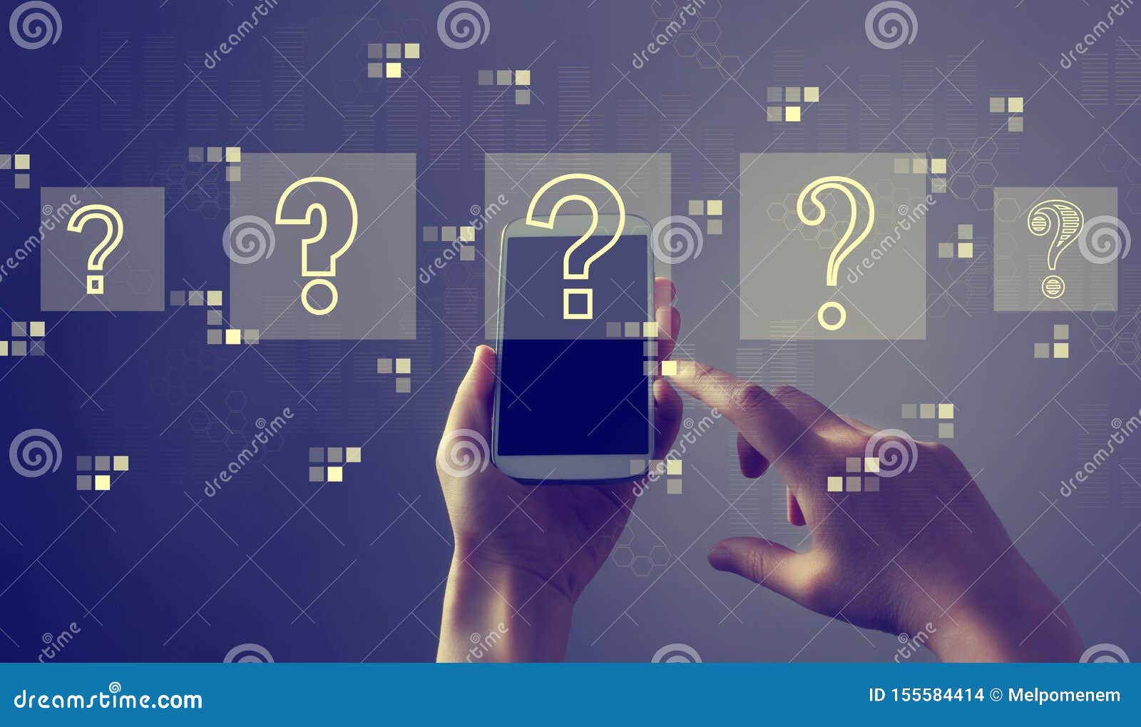 Question Marks with Smartphone Stock Photo - Image of grey, choice ...