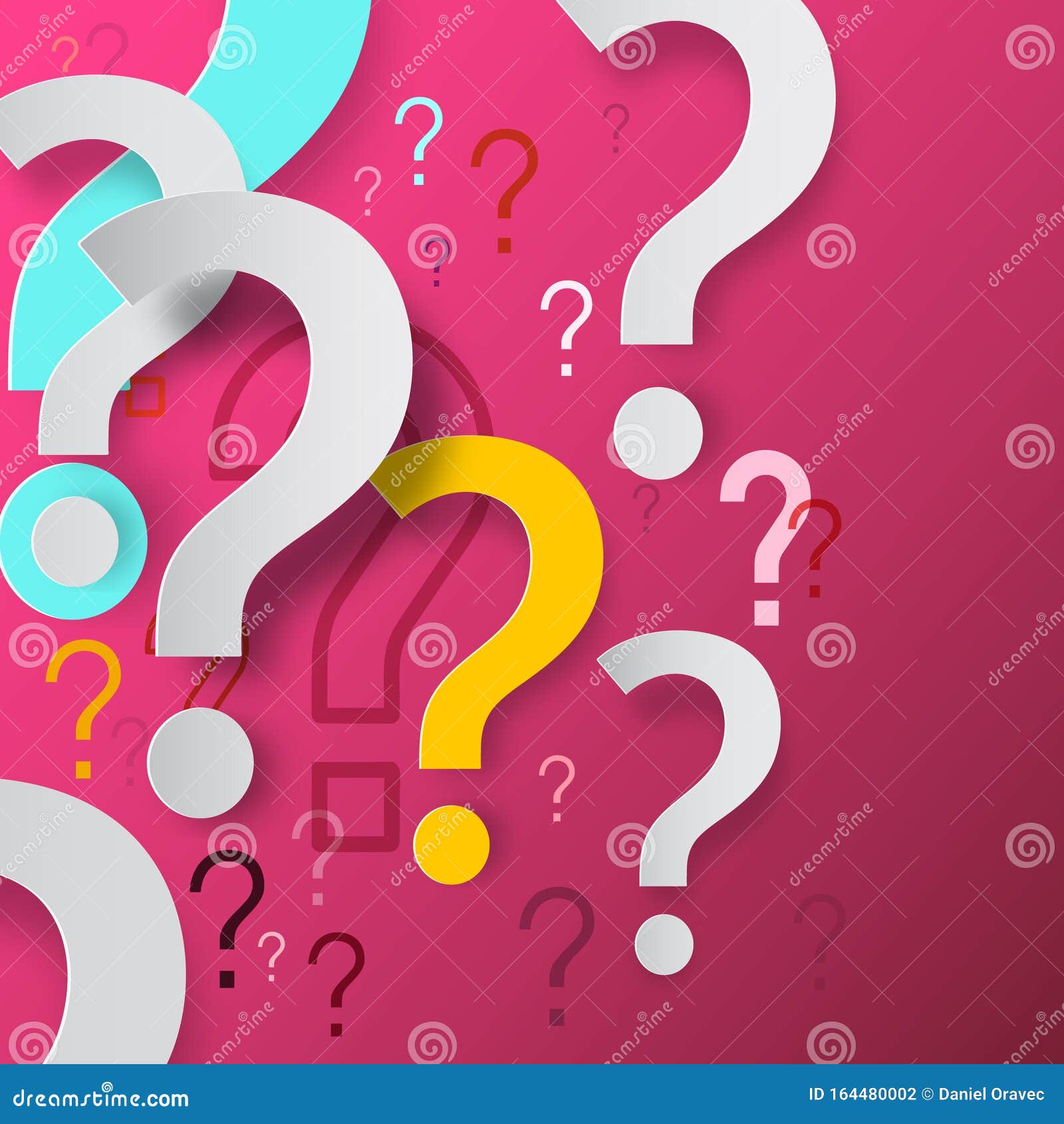 Question Marks on Pink Background. Stock Vector - Illustration of ...