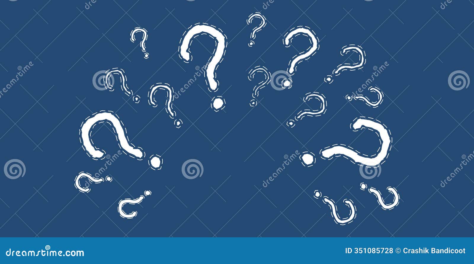 Question Marks Pointing from the Middle. Stock Illustration ...