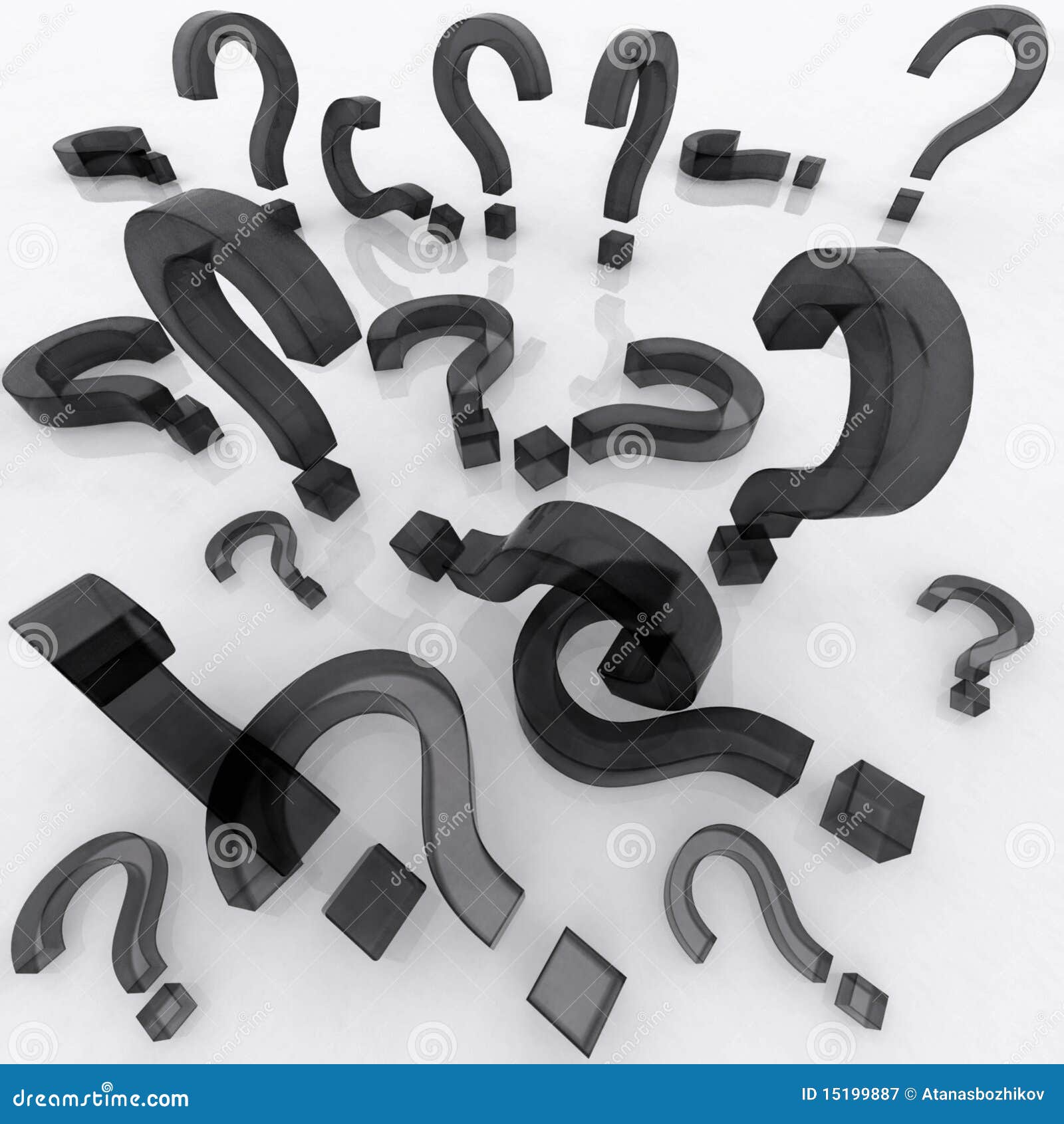 Question Marks with Reflection Stock Illustration - Illustration of ...