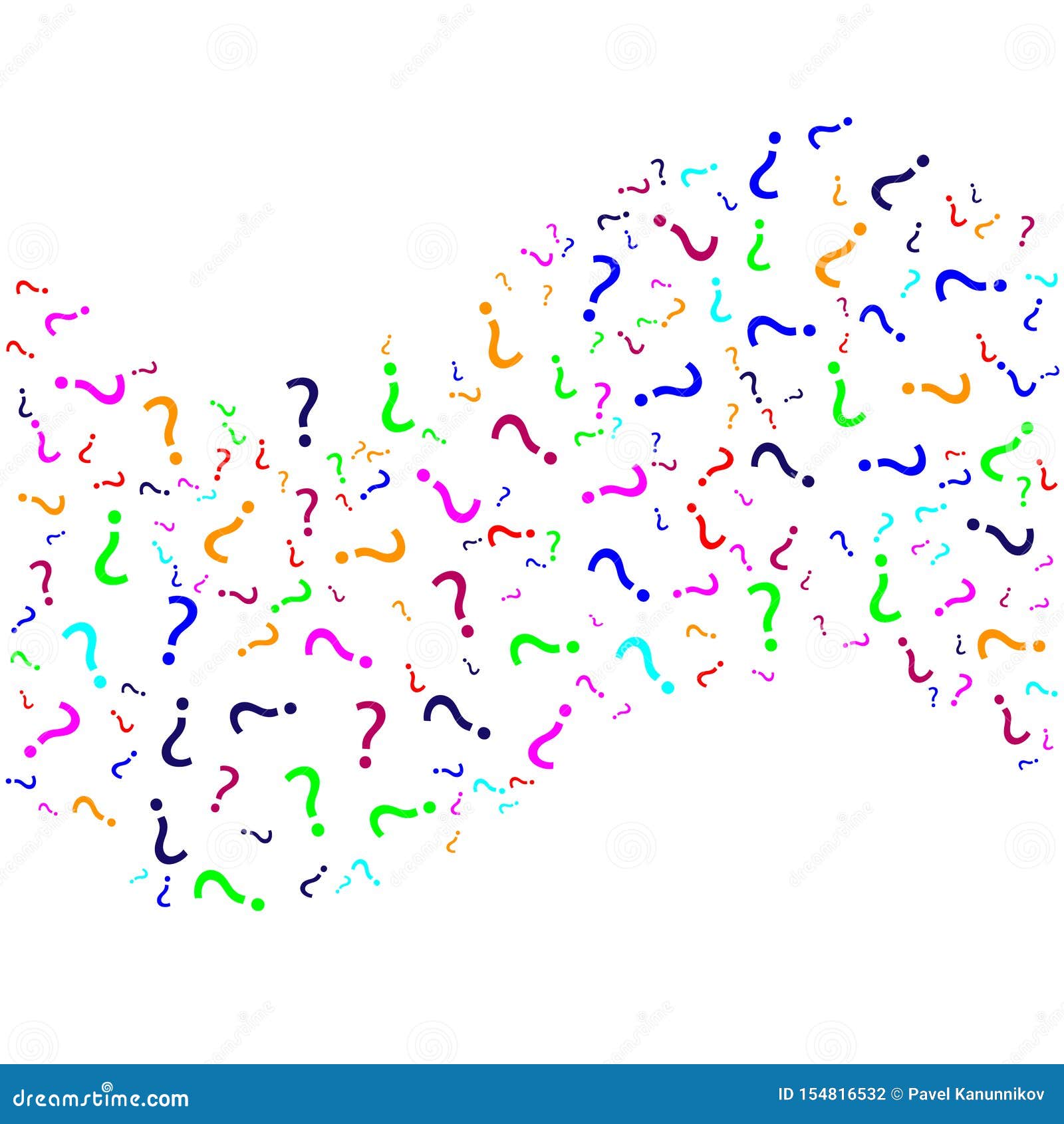 Question Marks Scattered on White Background. Quiz, Doubt, Poll, Survey ...