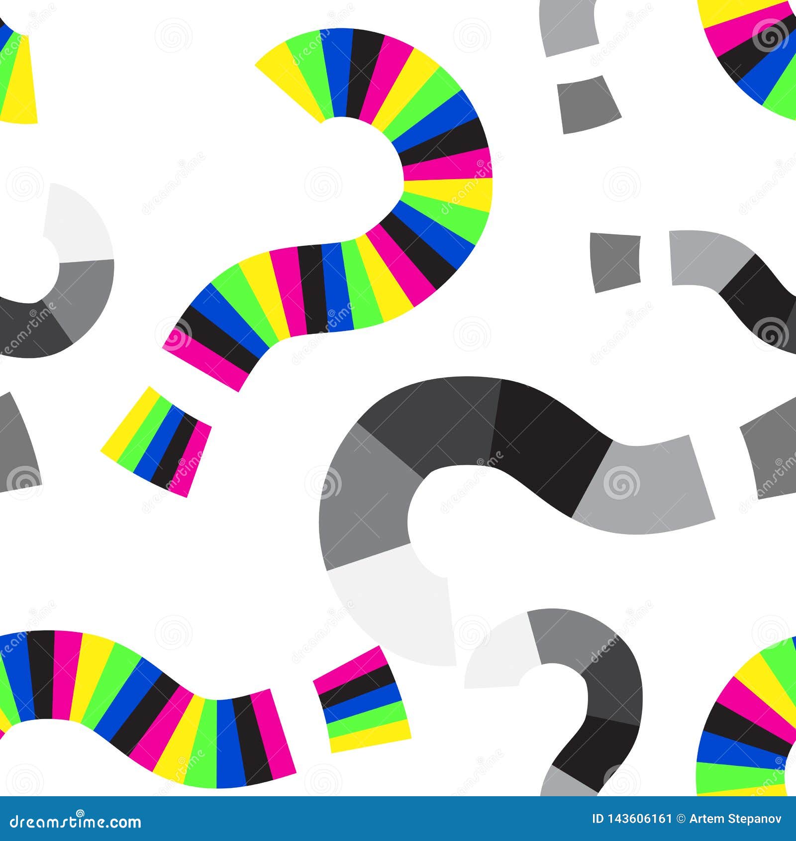 Question Marks Seamless Pattern or Interrogation Background Stock ...