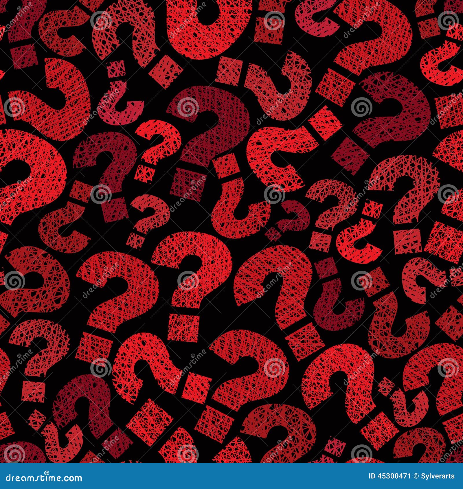 Question Marks Seamless Pattern, Vector, Hand Drawn Stock Vector ...