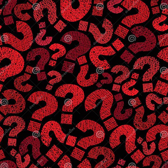 Question Marks Seamless Pattern, Vector, Hand Drawn Stock Vector ...