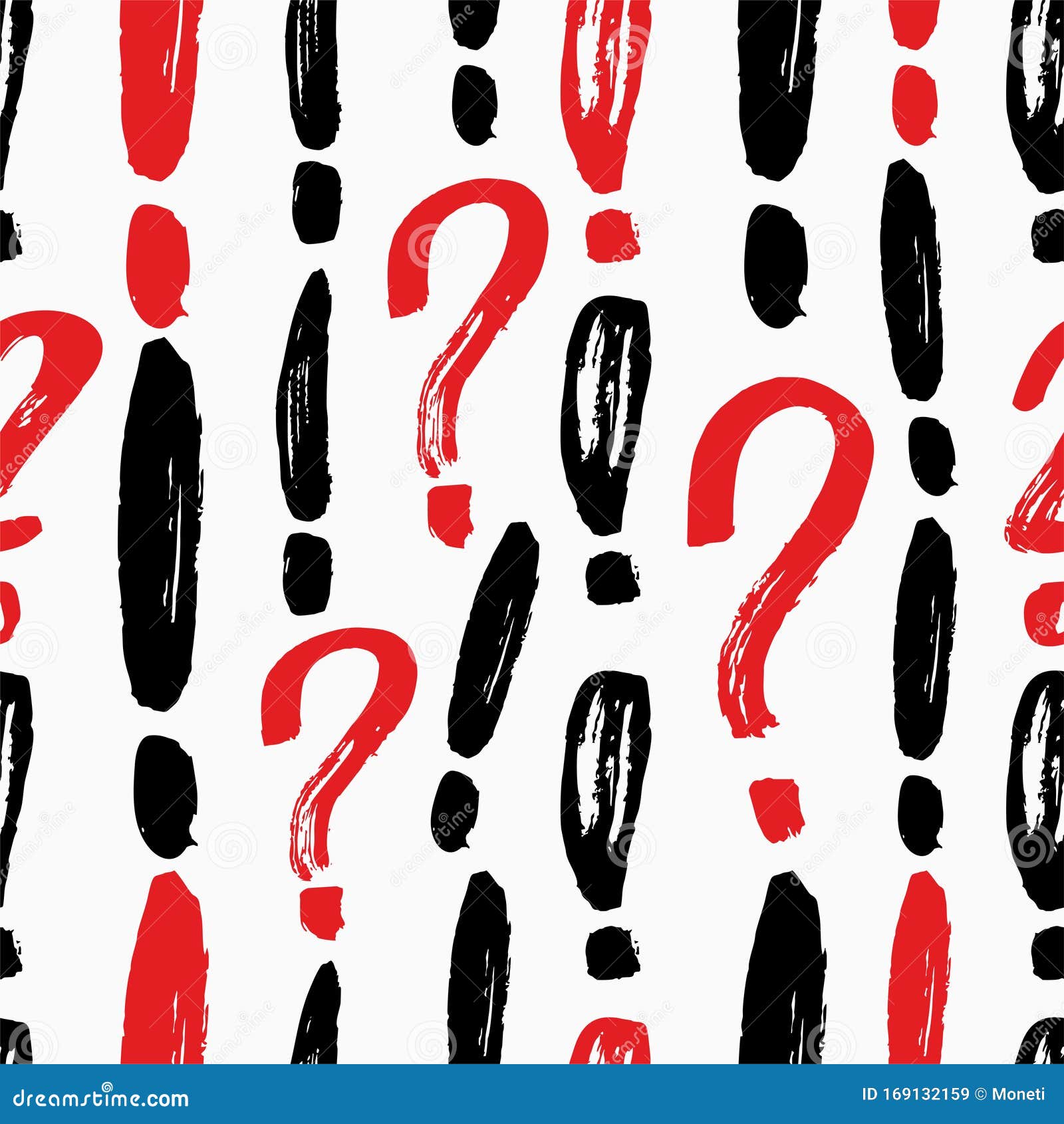 Question Marks Seamless Pattern. Vector Sketch Question Marks ...