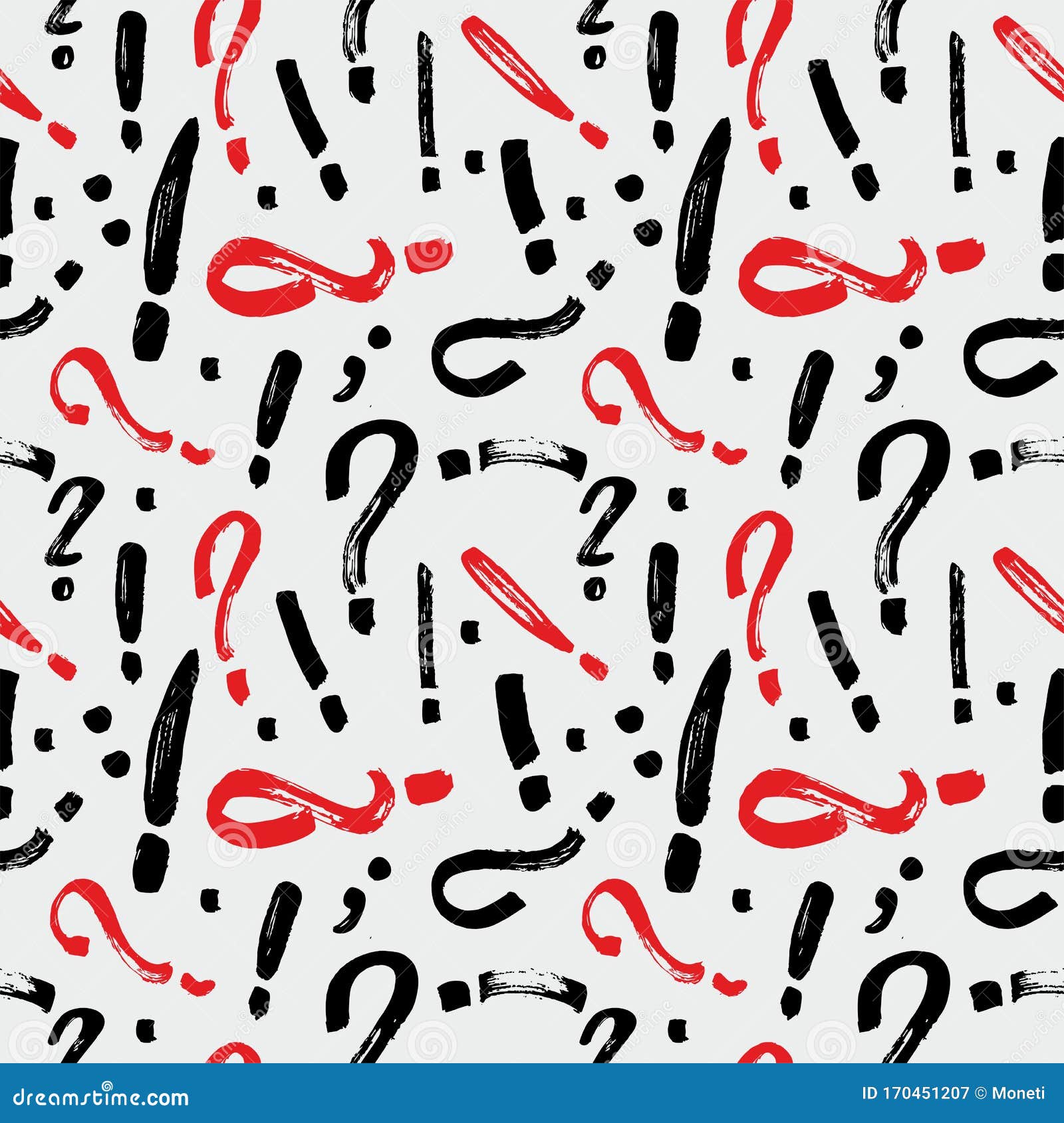 Question Marks Seamless Pattern. Vector Sketch Question Marks ...