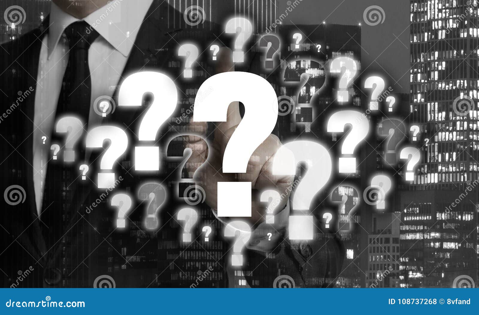 Question Marks are Shown by Businessman Concept Stock Photo - Image of ...