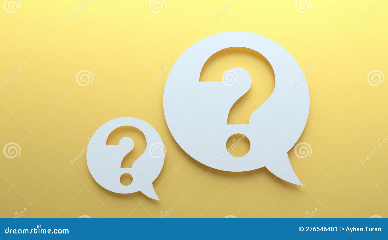 Question Marks and Speech Bubble Concept Stock Illustration ...