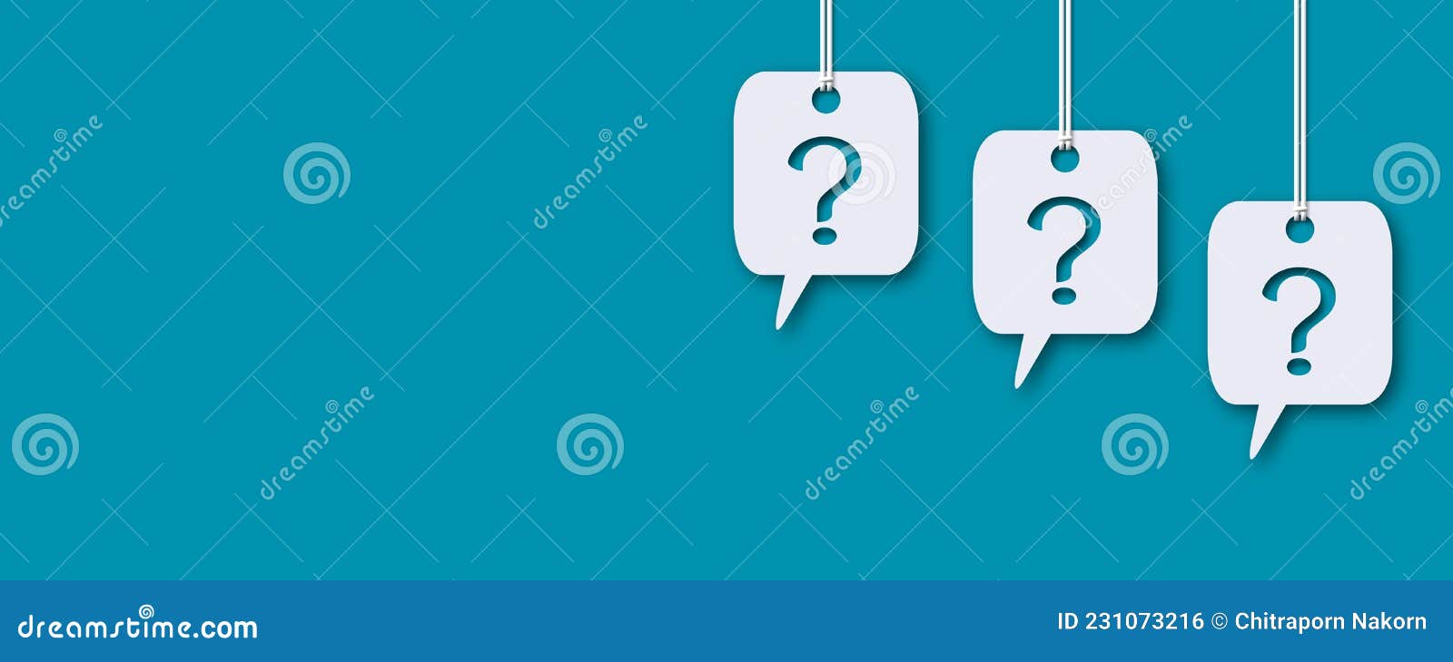Question Marks with Speech Bubbles on a Blue Background. Question Mark ...