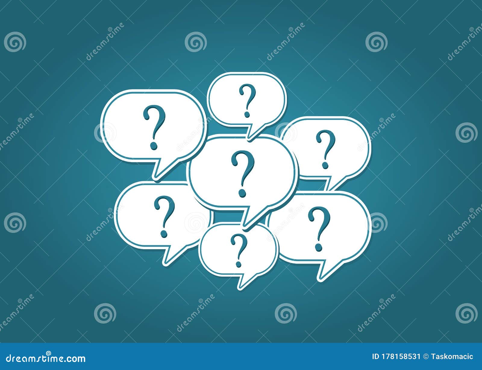 Question Marks in Speech Bubbles. Speech Balloons with Question Mark. Stock Vector ...