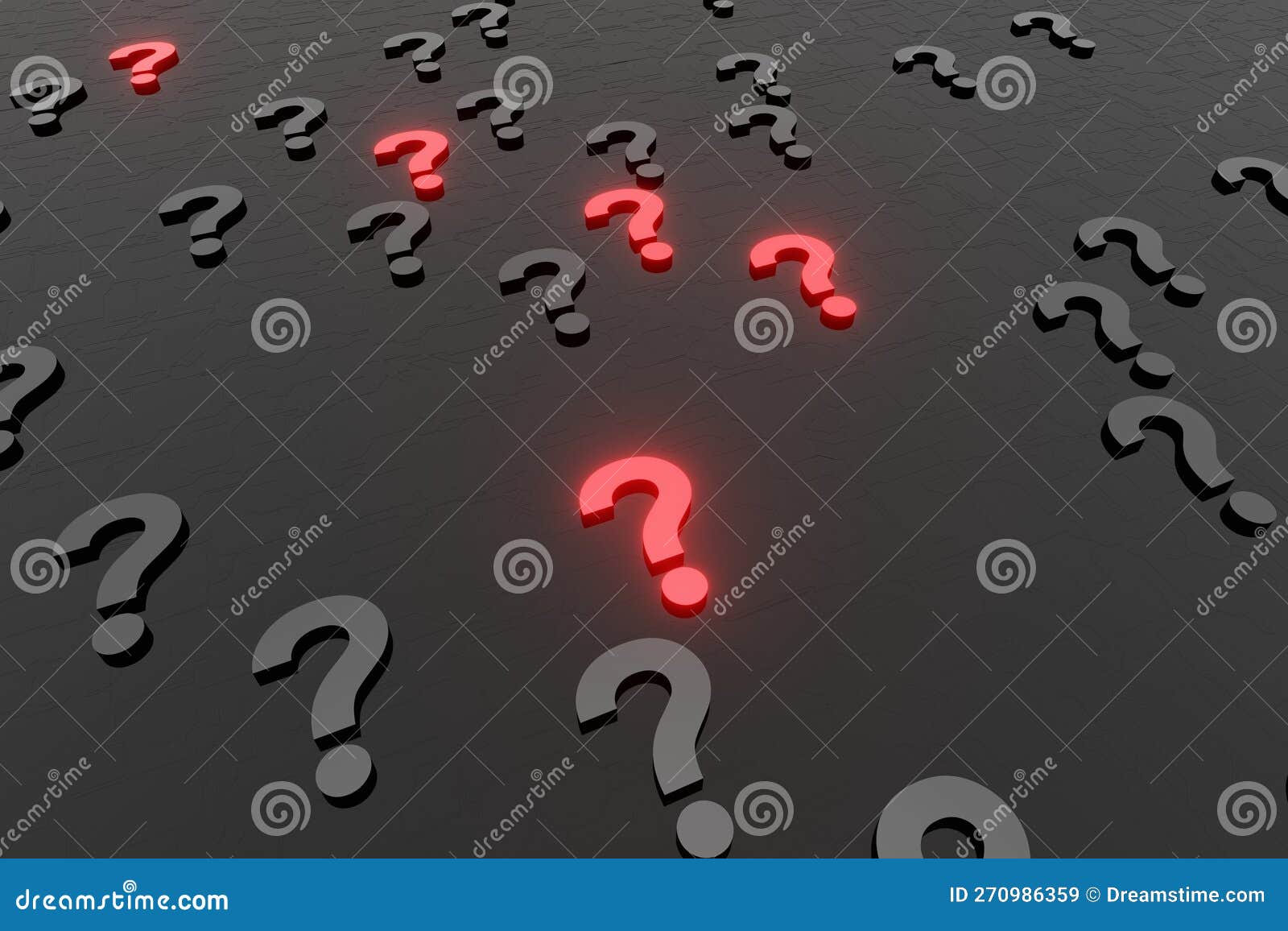 Question Marks Symbols Icon Black Background 3d Render. Digital ...