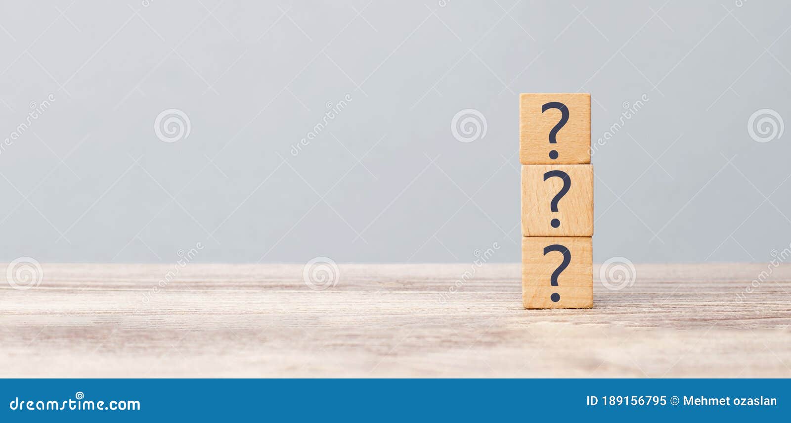 Question Marks on the Table Written in a Row on Cubes. Frequently Asked ...