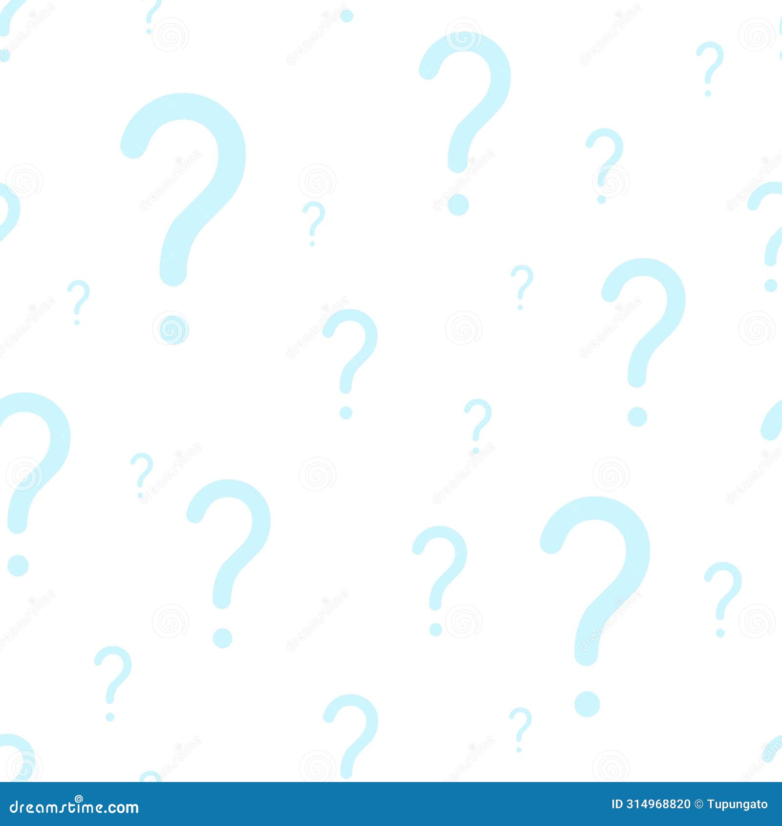 Question Marks Texture - Seamless Vector Blue Pattern Stock Vector ...