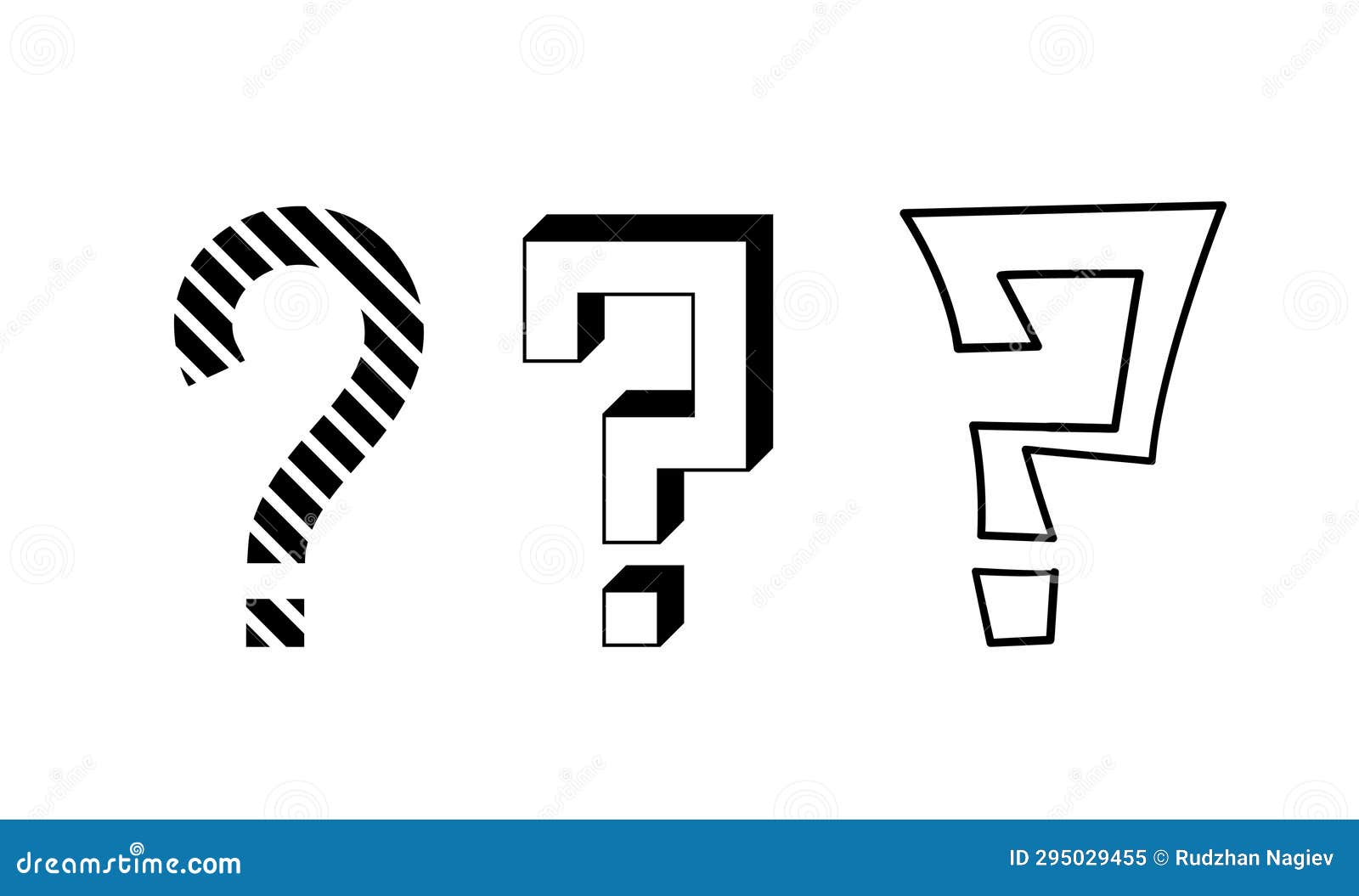 Question Marks Vector Line Set Stock Vector - Illustration of seal ...