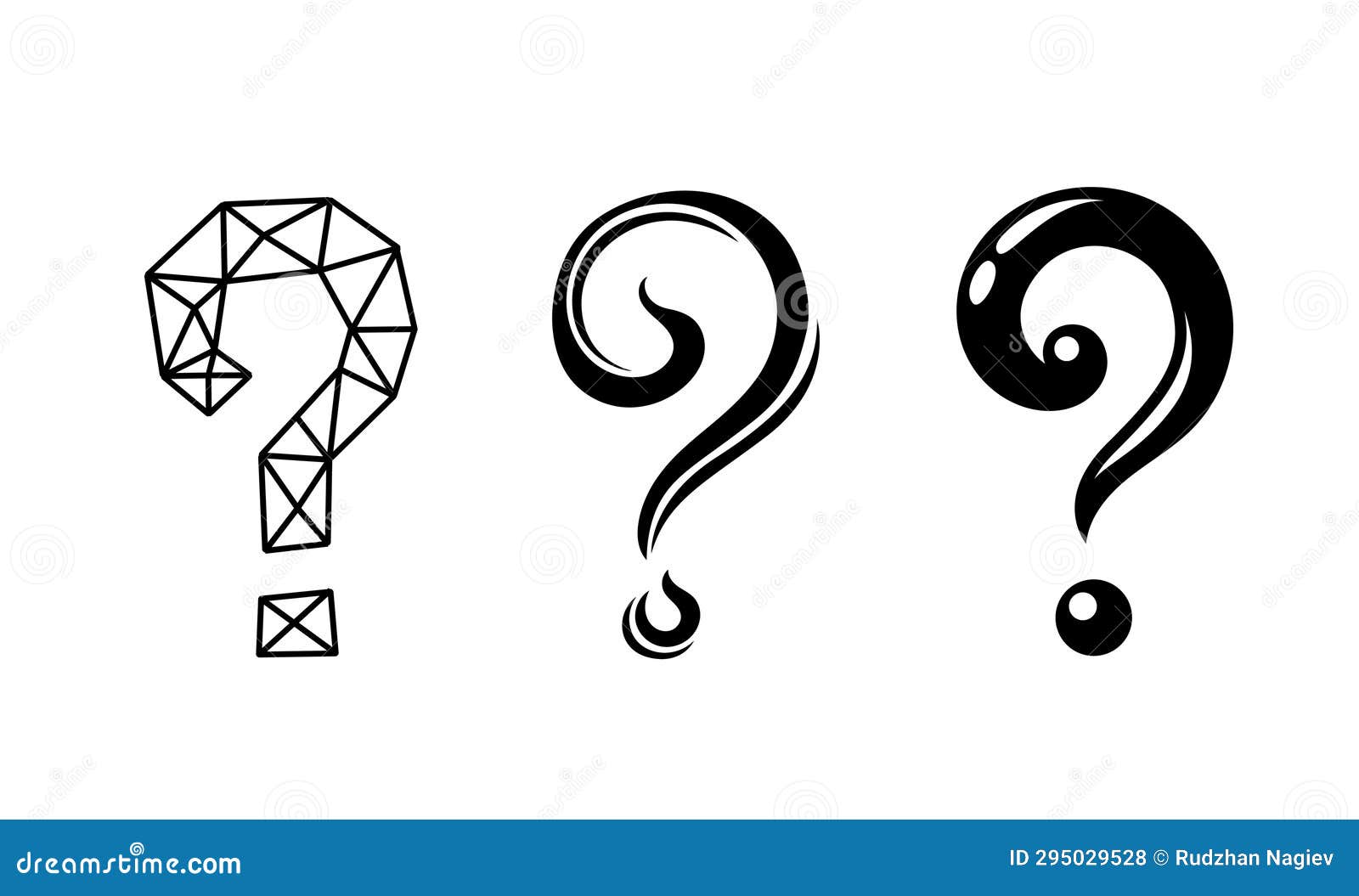 Question Marks Vector Line Set Stock Vector - Illustration of sign ...