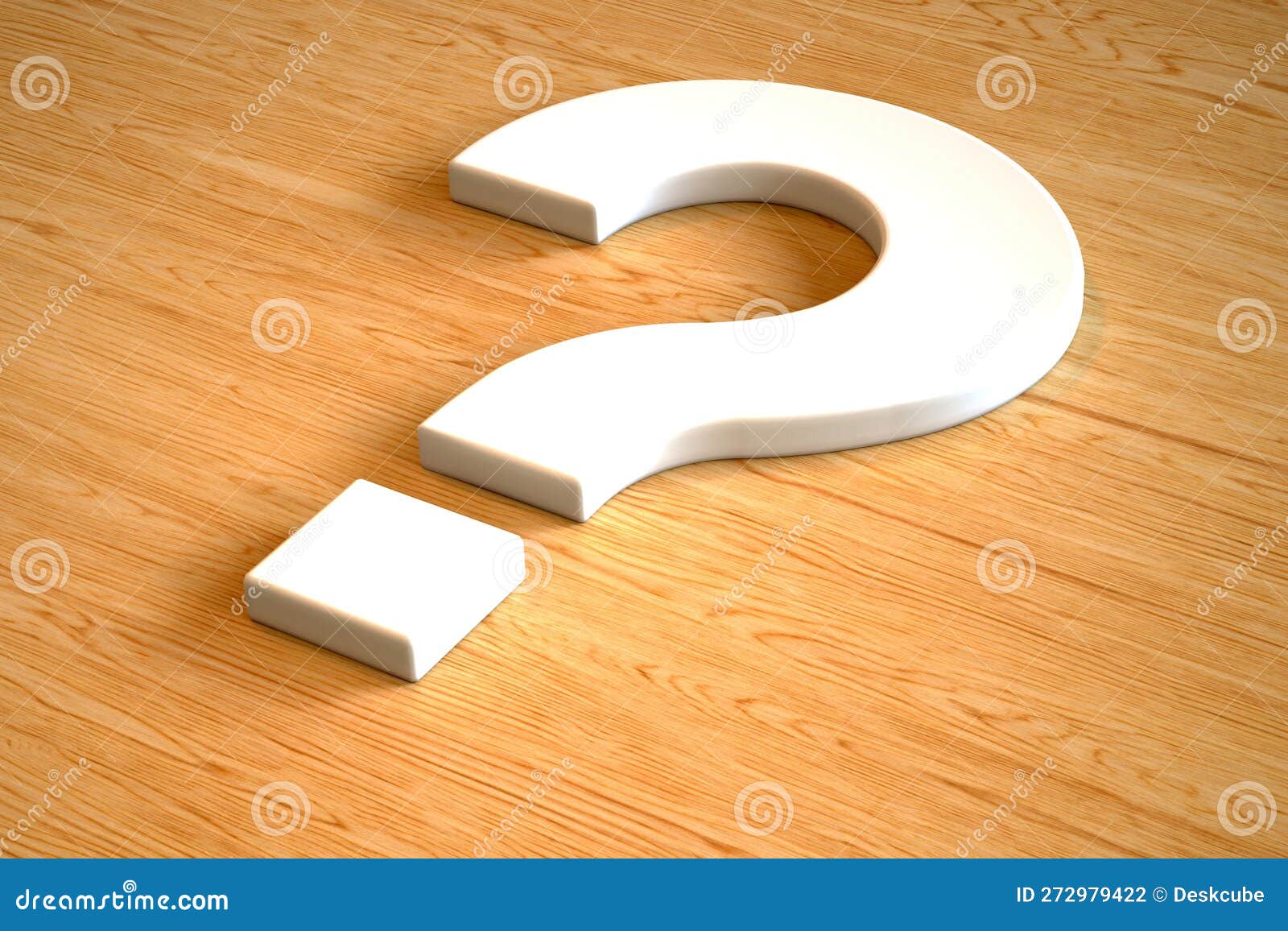 Question Marks White Color in Wood. Brilliant. 3D Render Illustration ...