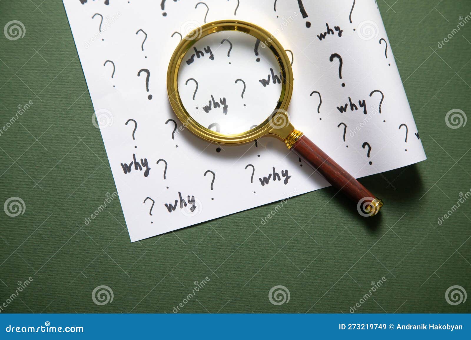 Question Marks and Why? Word with Magnifying Glass Stock Image - Image ...