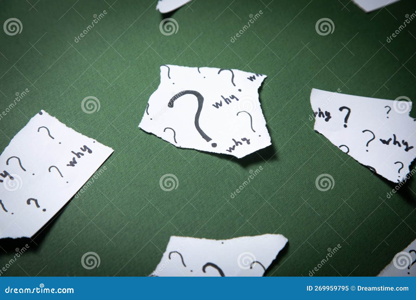 Question Marks and Why? Word on Torn Papers Stock Image - Image of text ...