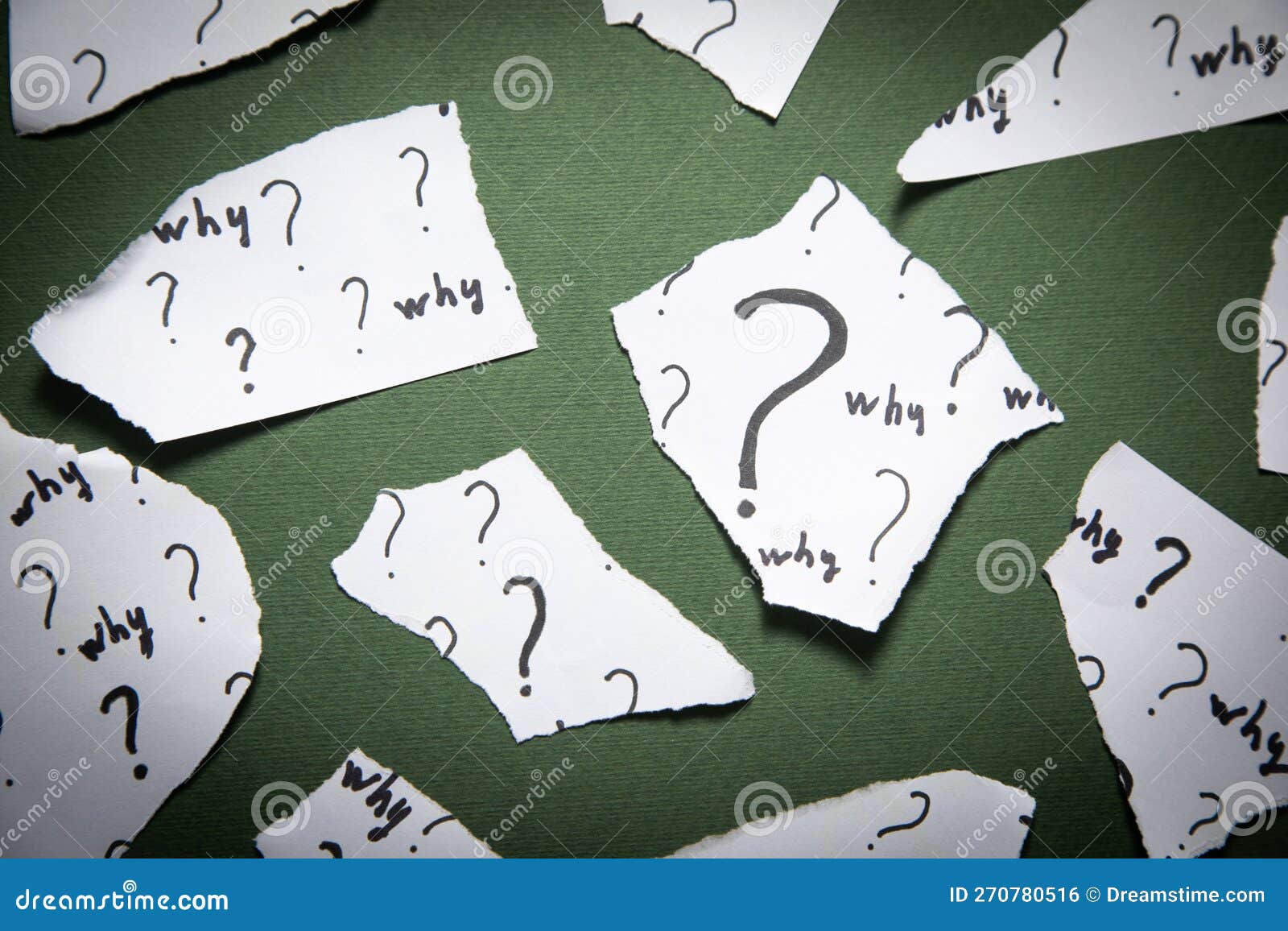 Question Marks and Why? Word on Torn Papers Stock Photo - Image of ...