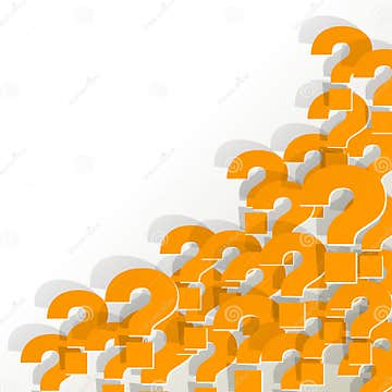Question Marks Yellow in the Corner on a White Background Stock Vector ...