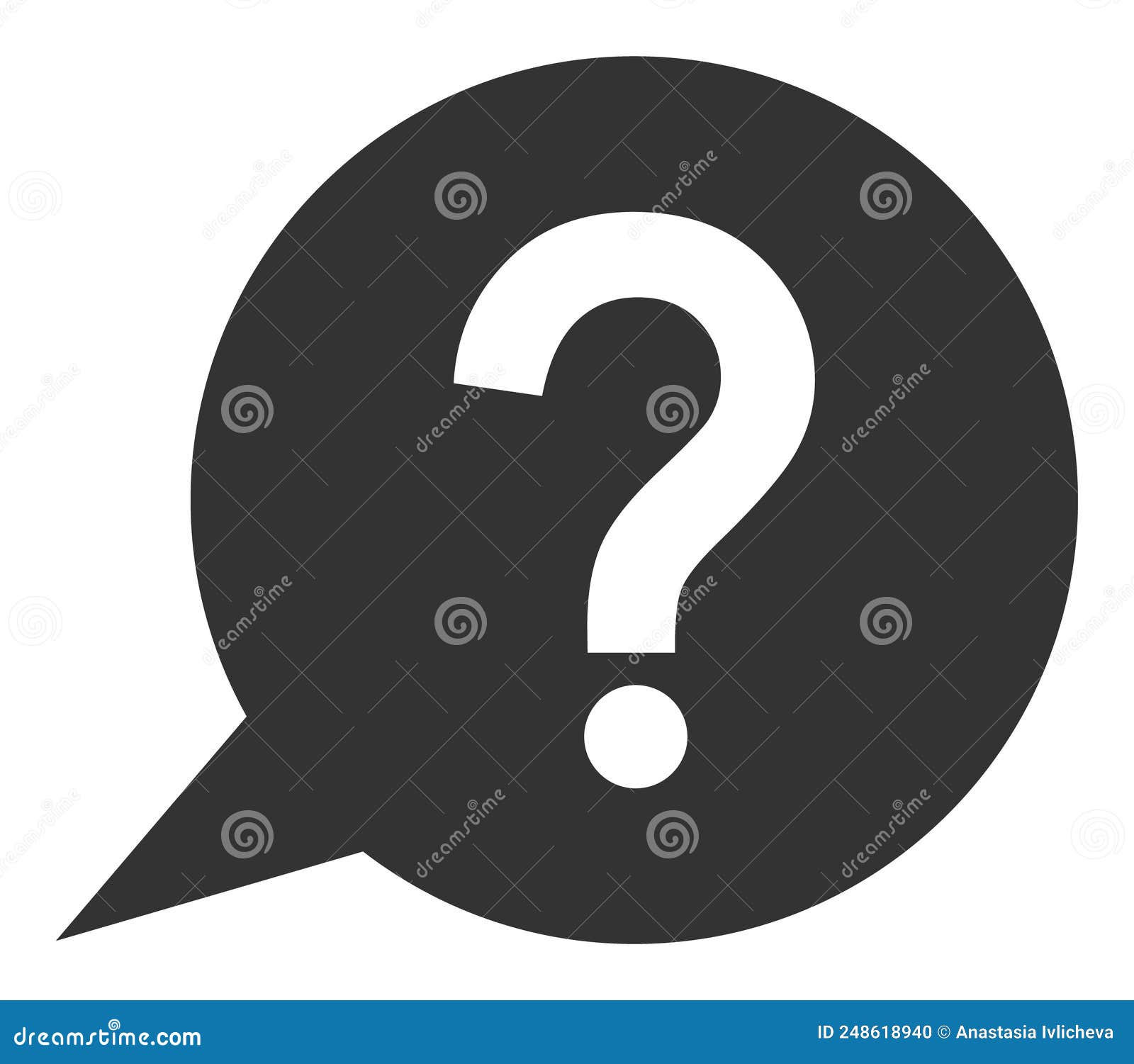 Question Message Icon Vector. Trendy Flat Question Message Icon From ...