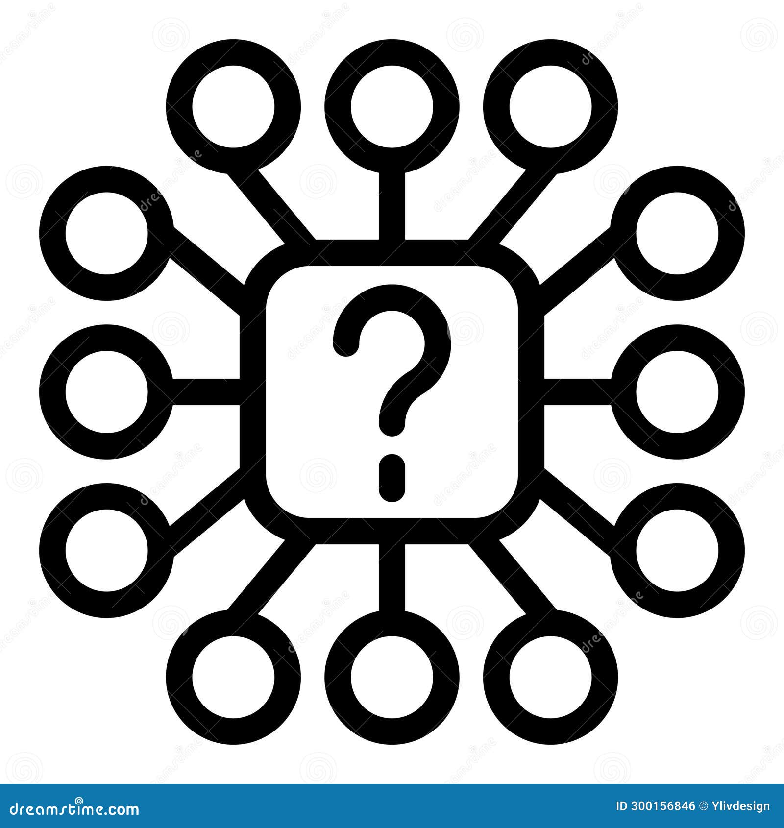 Question with Multiple Solving Alternatives Icon Outline Vector Stock ...