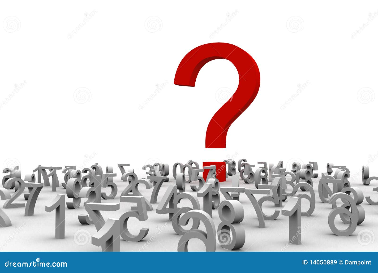 Question of Numbers stock illustration. Illustration of right - 14050889