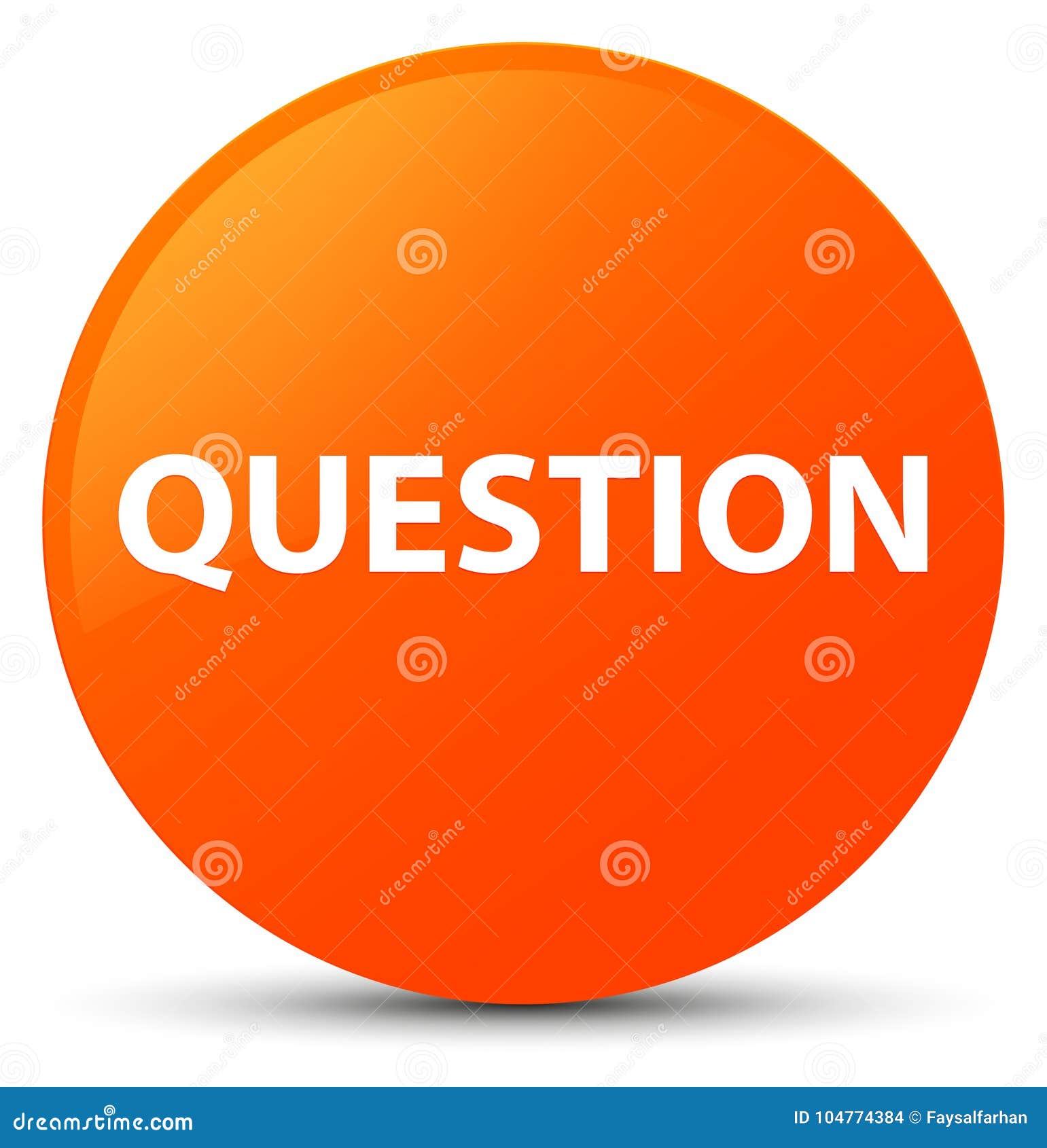 Question Orange Round Button Stock Illustration - Illustration of quiz ...