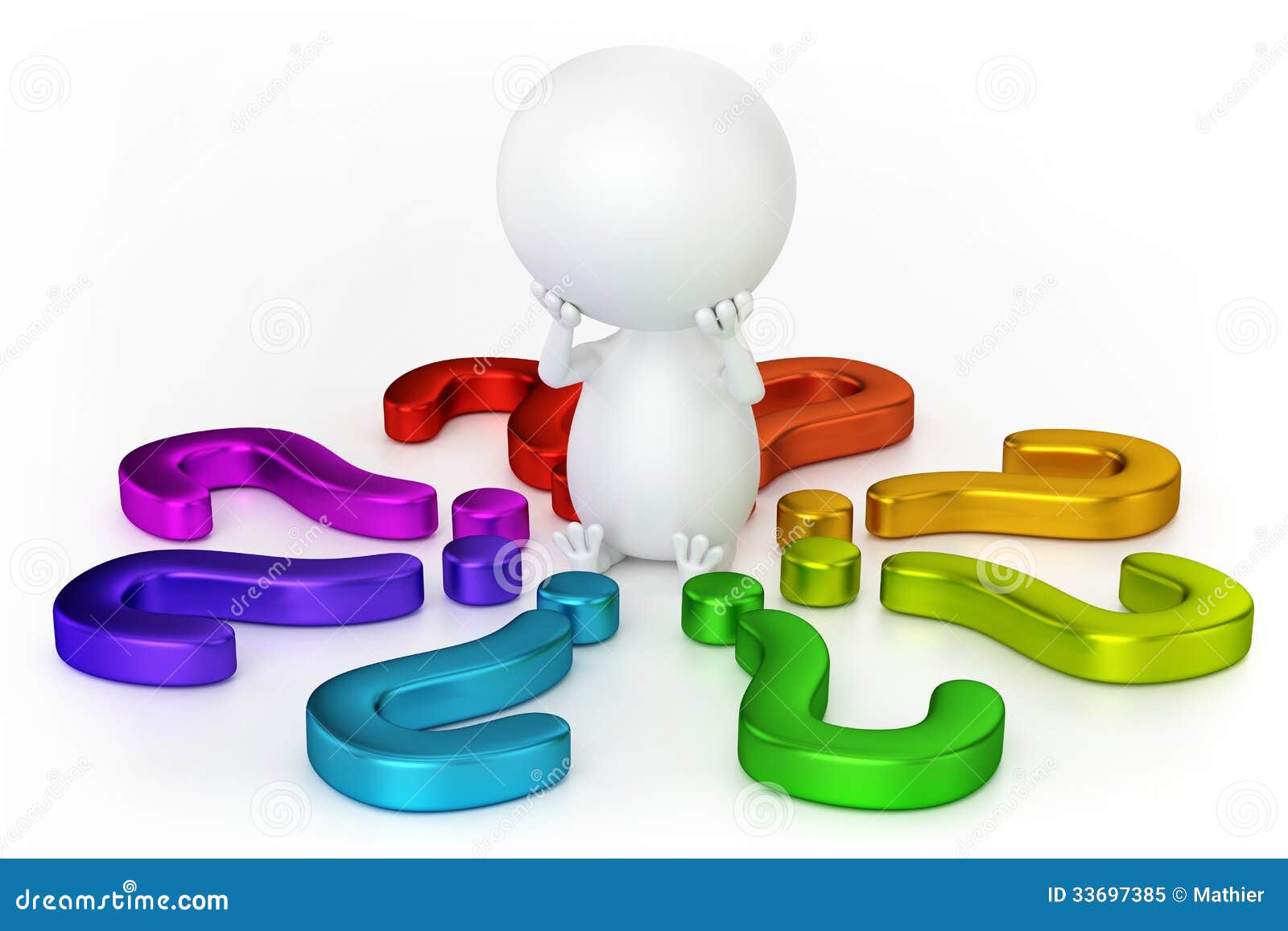 Question Points and Character Stock Illustration - Illustration of ...