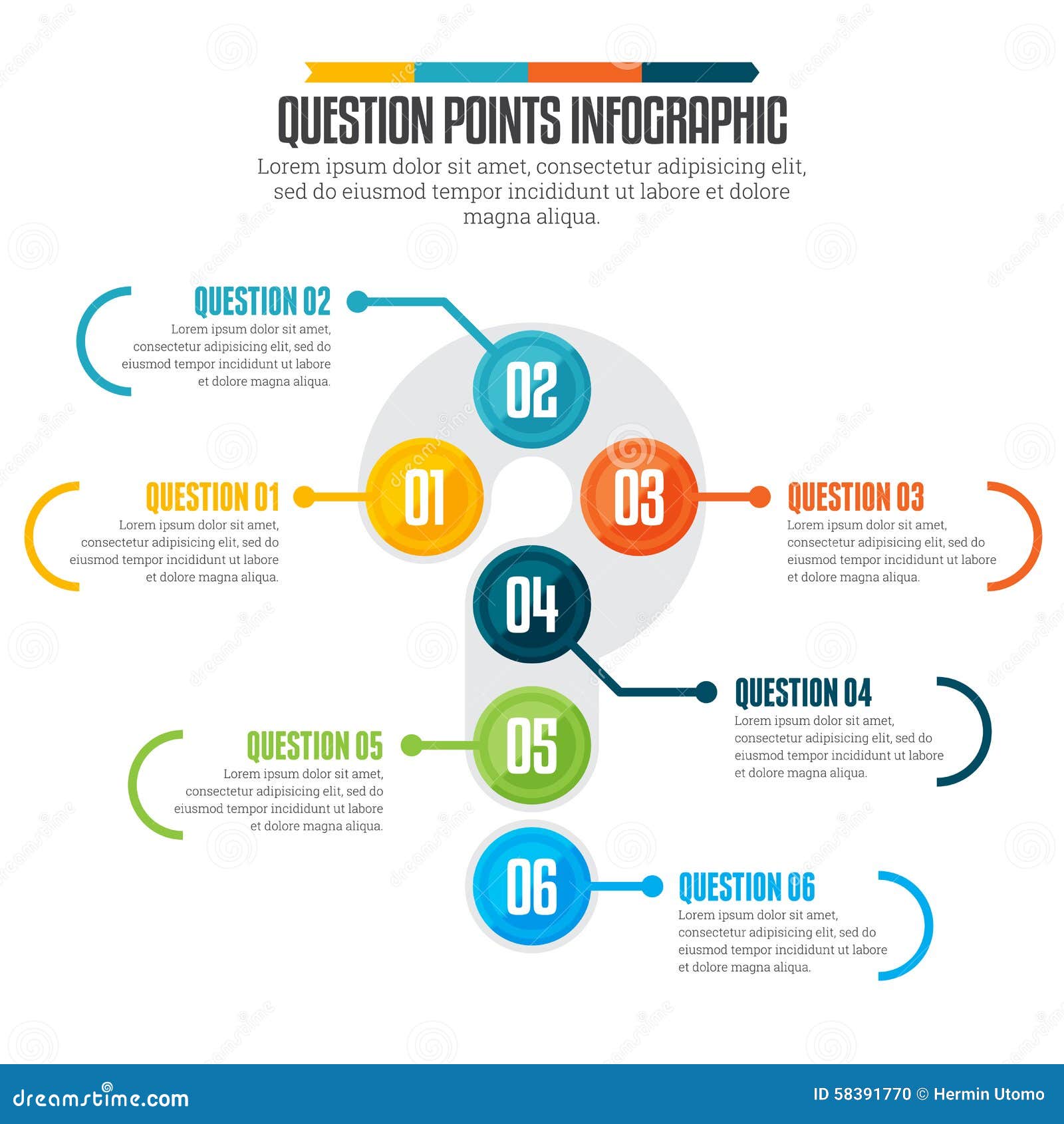 Question Points Infographic Stock Vector - Illustration of colorful ...