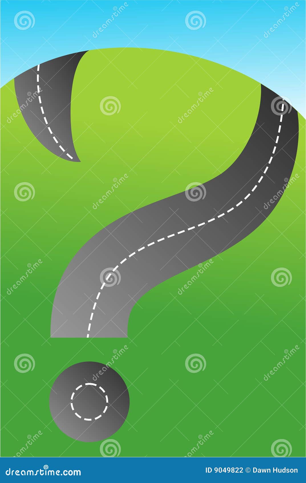 Question road stock illustration. Illustration of concept - 9049822