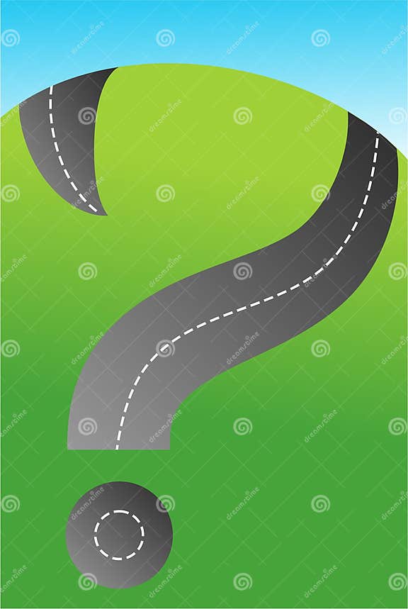 Question road stock illustration. Illustration of concept - 9049822