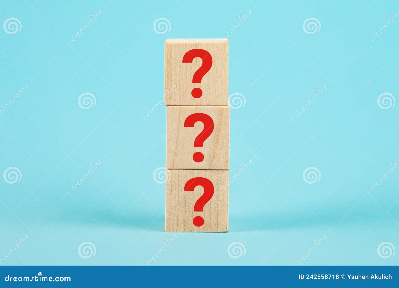 QUESTION The Shape Of A Wooden Cube Block With A Question Mark Symbol ...